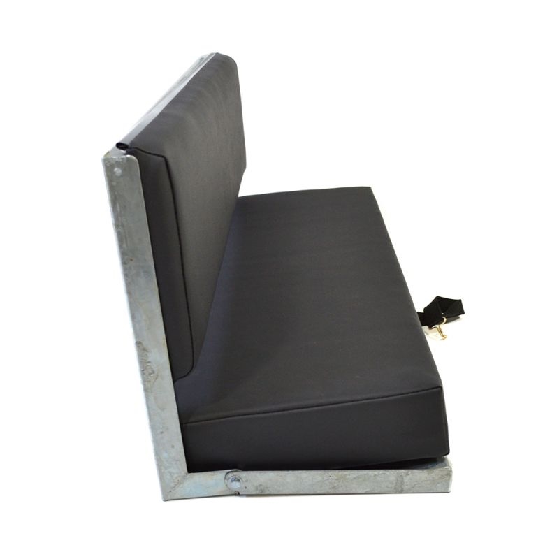 80 Inch 2 Man Bench Seat - Galvanised - Minerva Brown