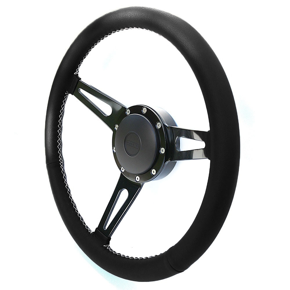 Steering Wheel with 48 Spline Williams Black Leather Black Series Boss ...