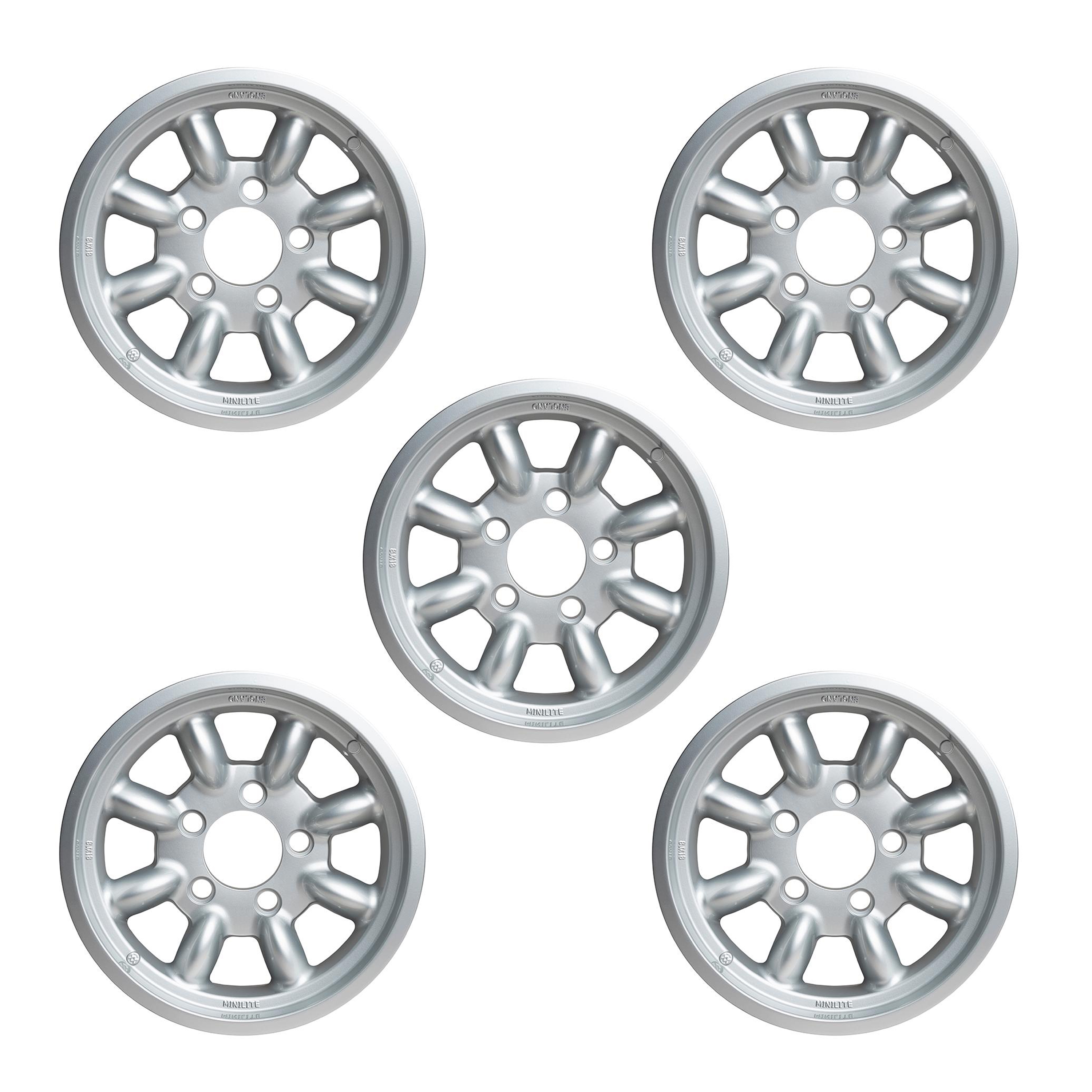 Alloy Wheel (5 Pieces) 8" X 18" Silver - LL2109SIL5 - Minilite | Rimmer ...