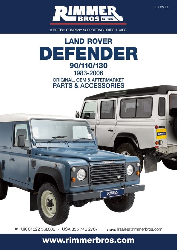 Rimmer Bros Land Rover Defender Catalogue