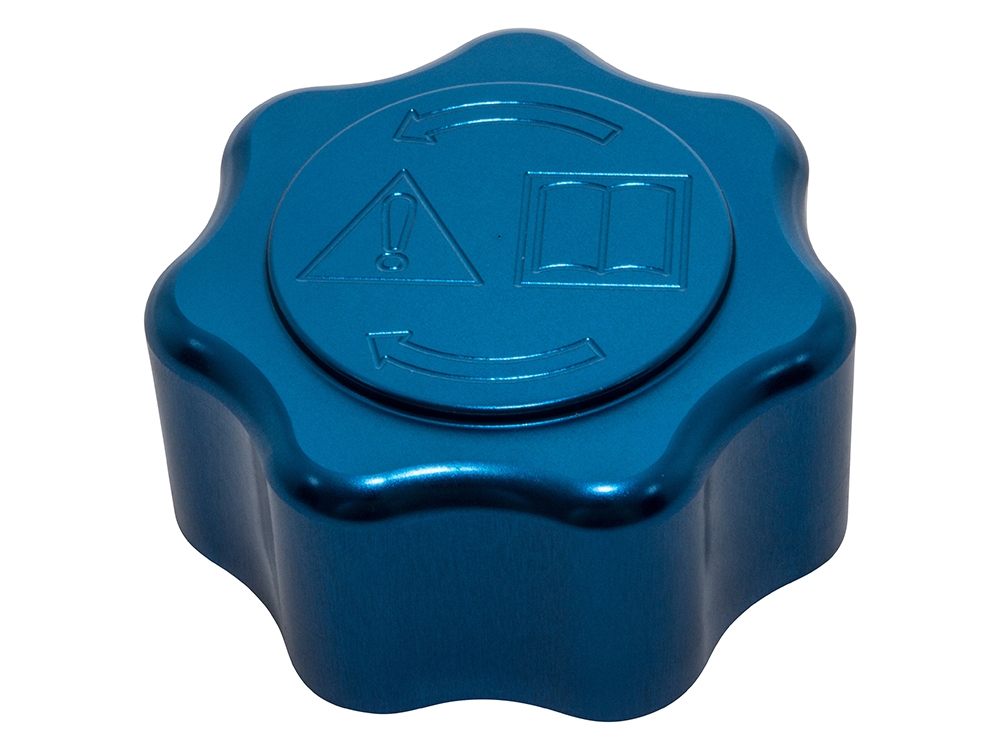 Expansion Tank Cap Aluminium Blue - PCD100160ALUM - Britpart | Rimmer Bros