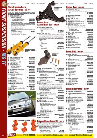 Rimmer Bros MGF and MG TF Catalogue (1995-2005) 164 Pages
