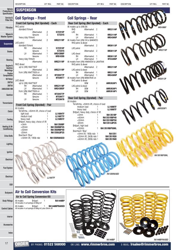 Range Rover Classic Catalogue 1970-94 - RR CAT CLASSIC - Rimmer Bros ...