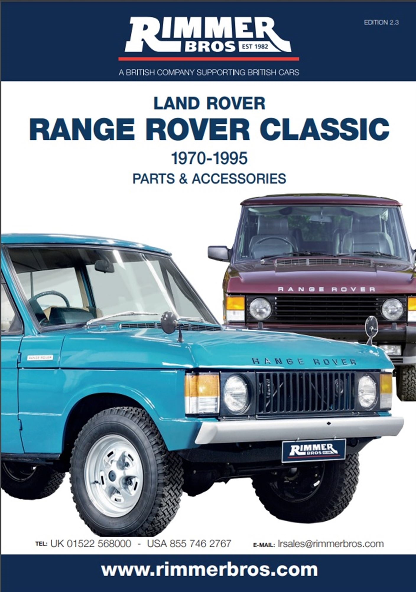 Range Rover Classic Catalogue 1970-94 - RR CAT CLASSIC - Rimmer Bros ...