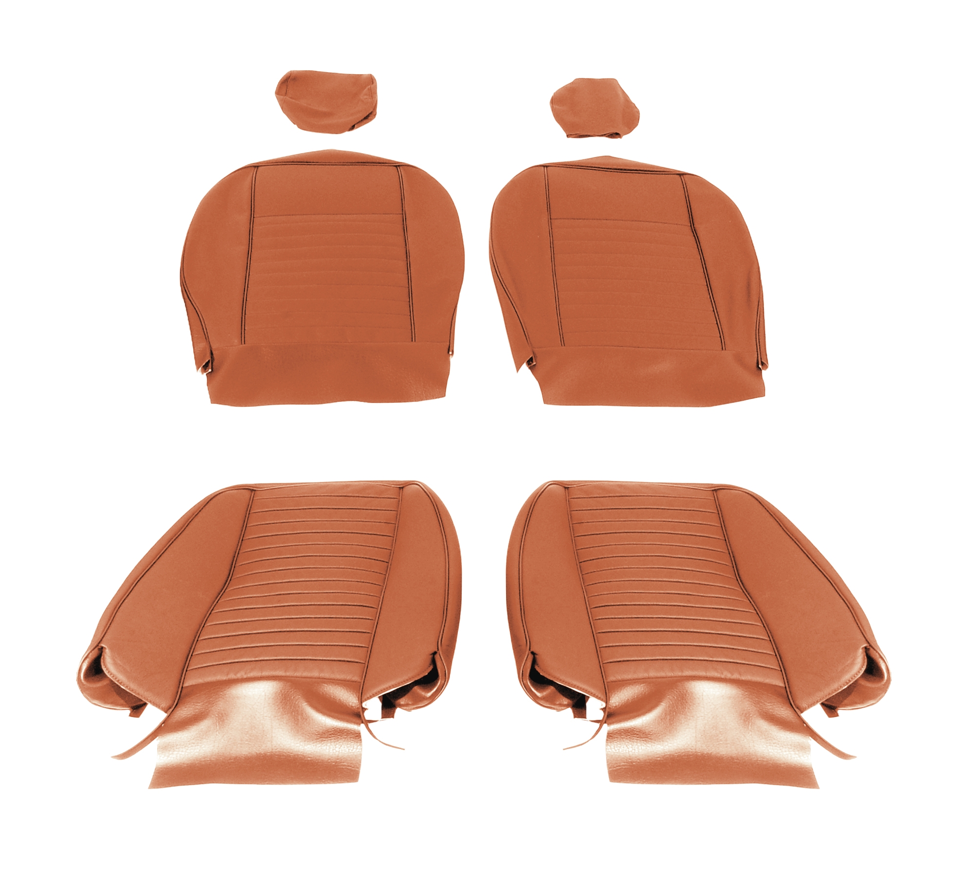 Triumph TR6 Leather Faced Seat Cover Kit and Head Rest Covers for 2 ...