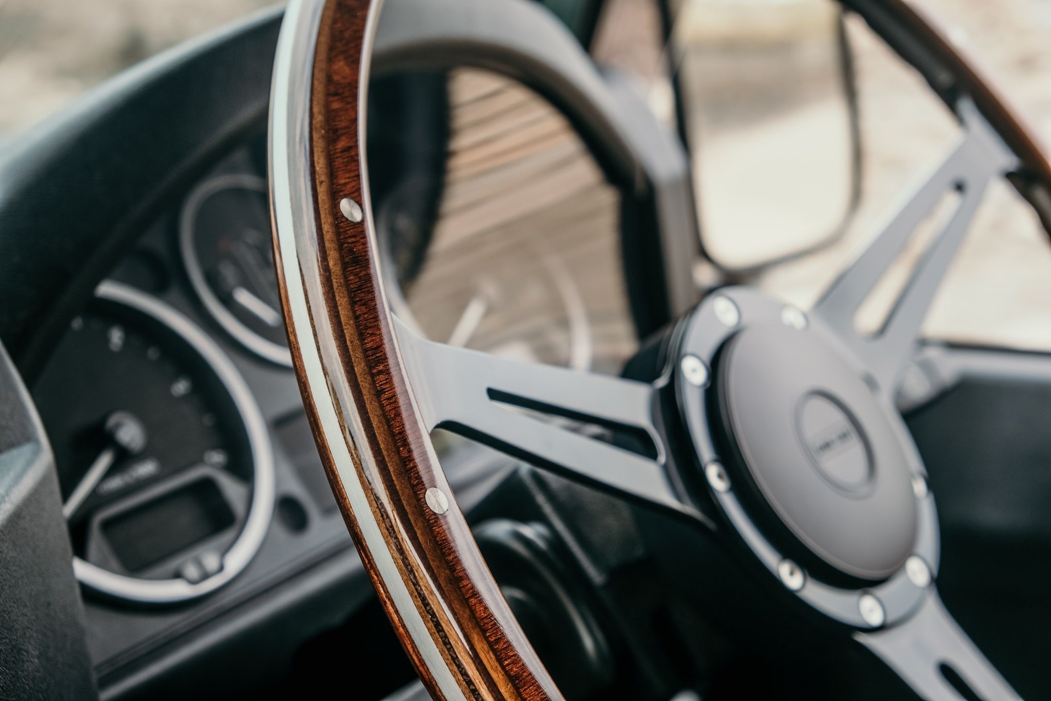 Evander Black Steering Wheel with 48 Spline Boss - EXT90073