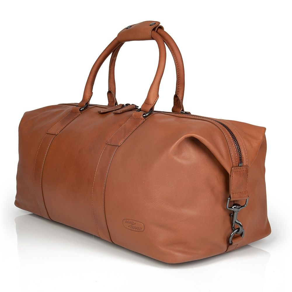 Land Rover Brown Leather Weekender Holdall/ Bag - LHLU364BNA - Genuine ...