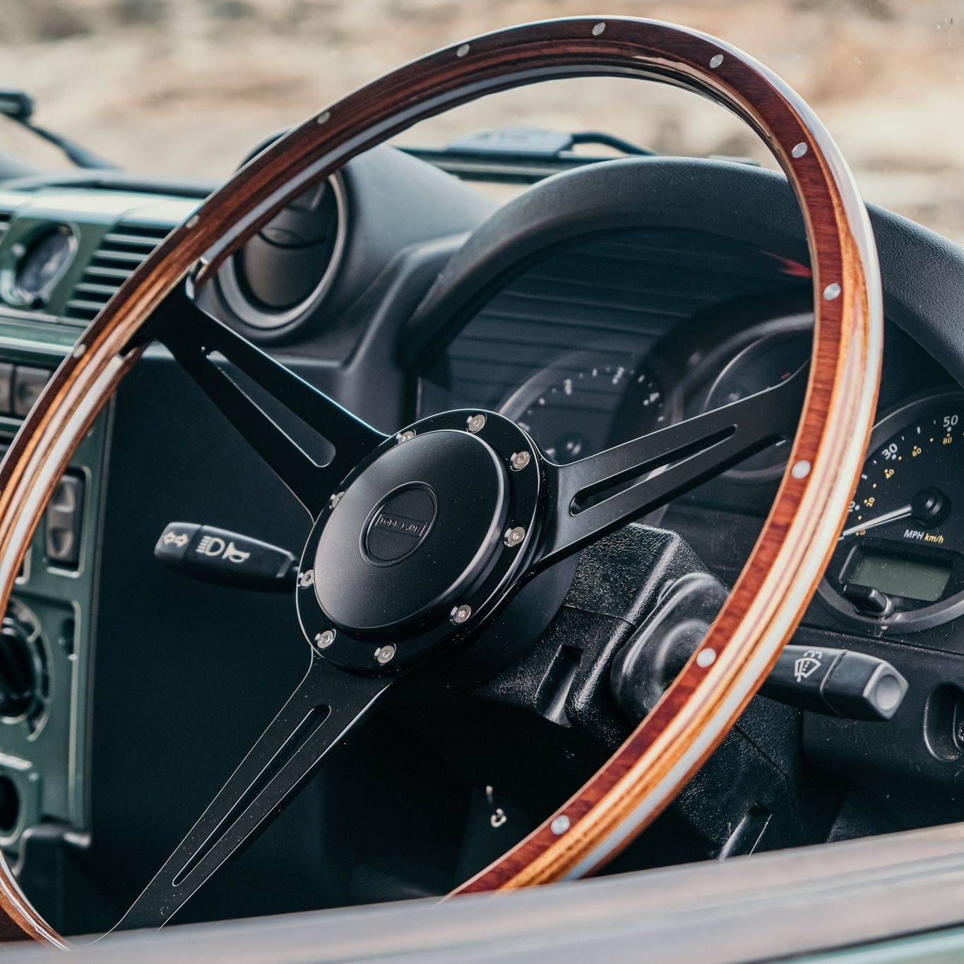 Evander Black Steering Wheel with 48 Spline Boss - EXT90073