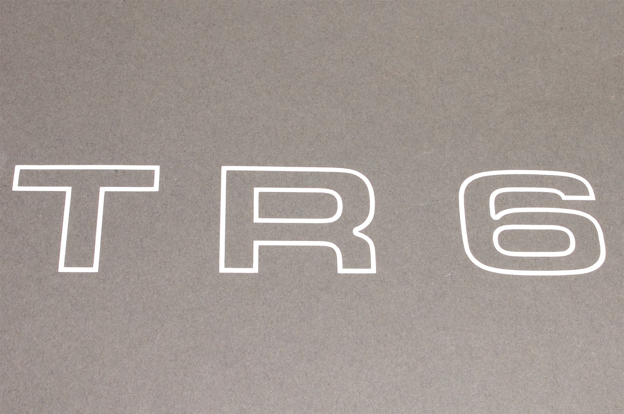 Rear Wing Decal - TR6 - White - 625667 | Rimmer Bros