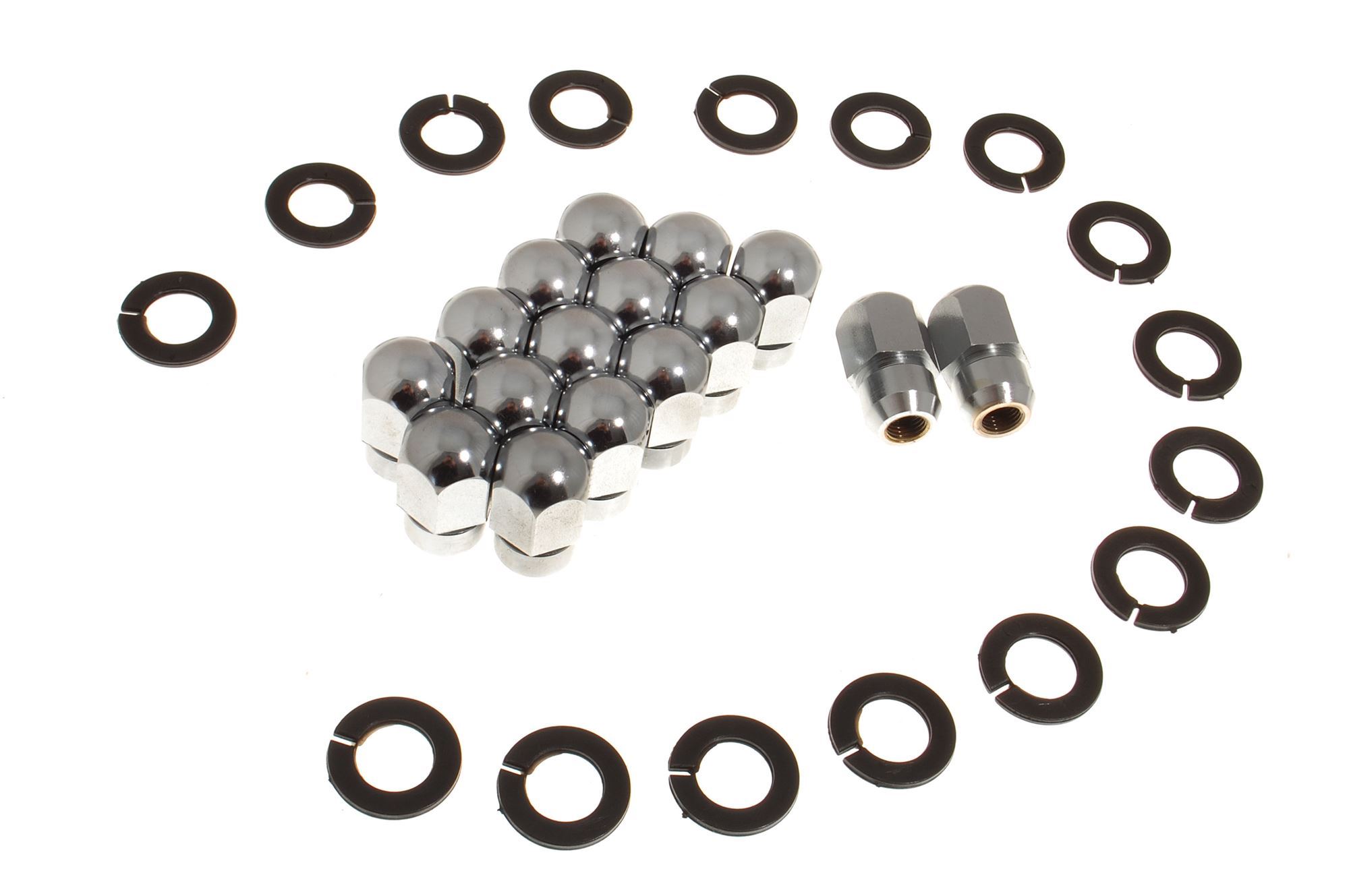 Wheel Nut & Washer Kit - Chrome - Set of 16 - 154470K