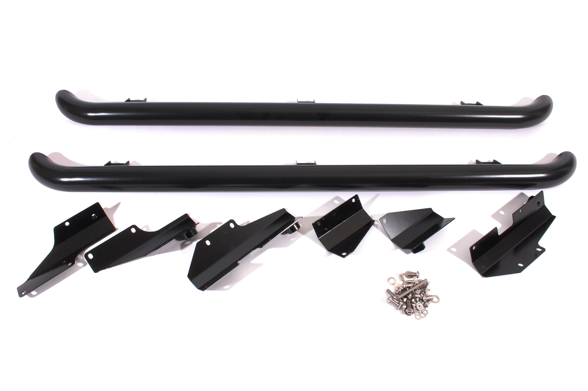 Genuine Land Rover Side Protection Tubes - Black Steel - VTD500010