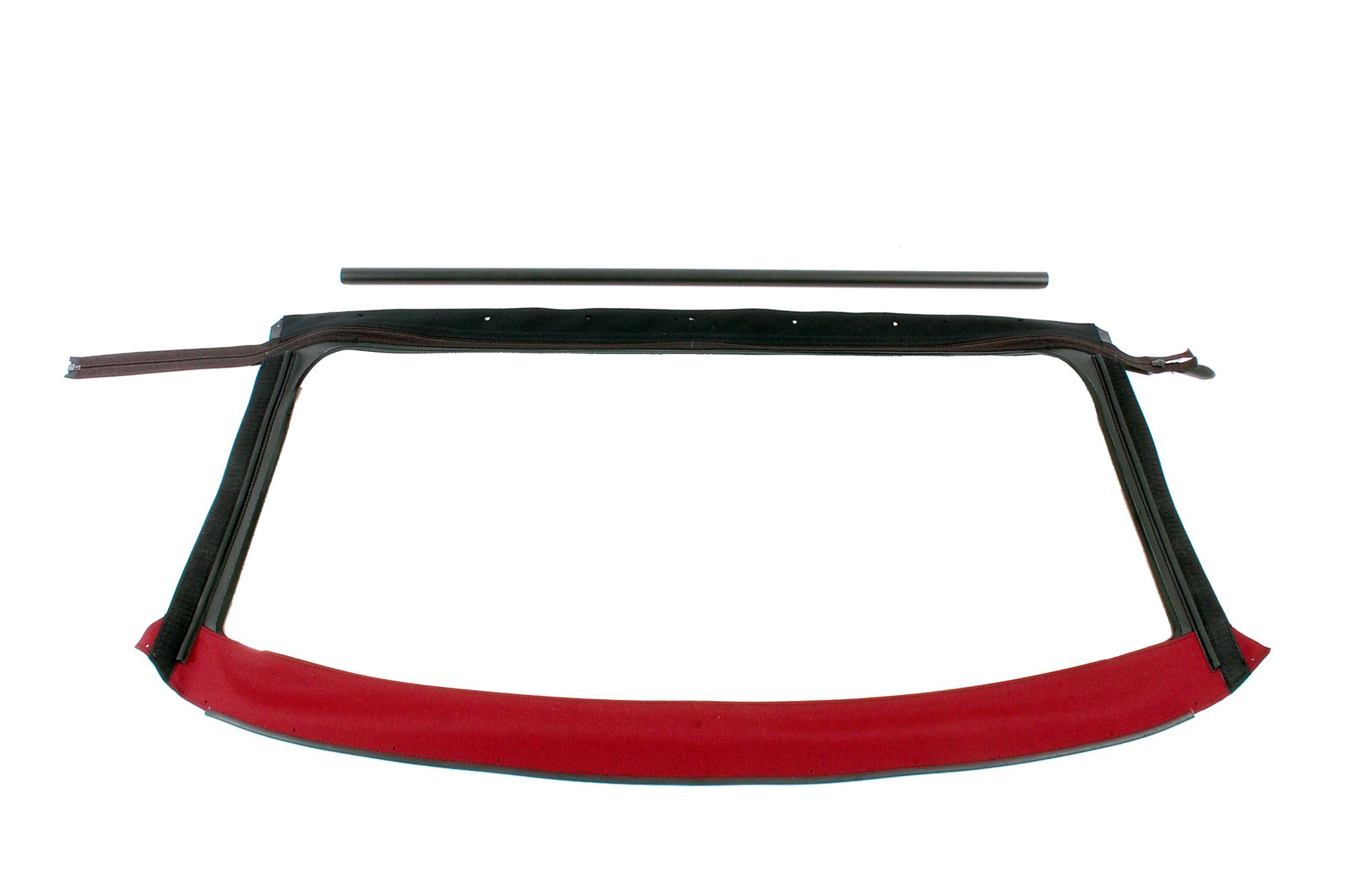 Rear Window Assembly - Plastic - Burgundy with Fleck Material ...