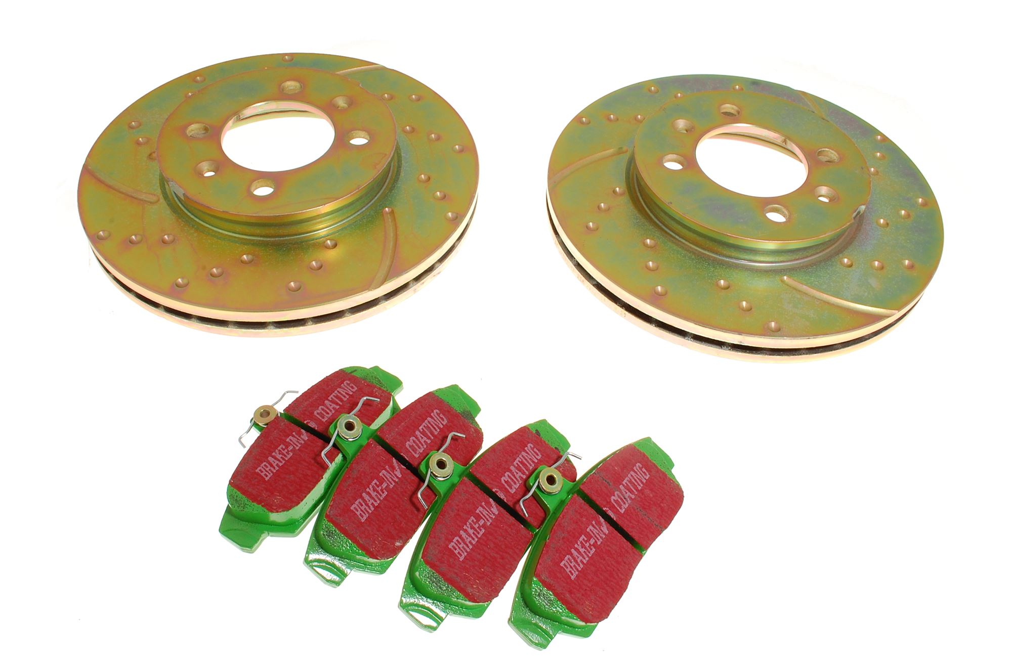 Front Brake Kit - Turbo Groove 240mm Discs and Greenstuff Pads - MGF ...