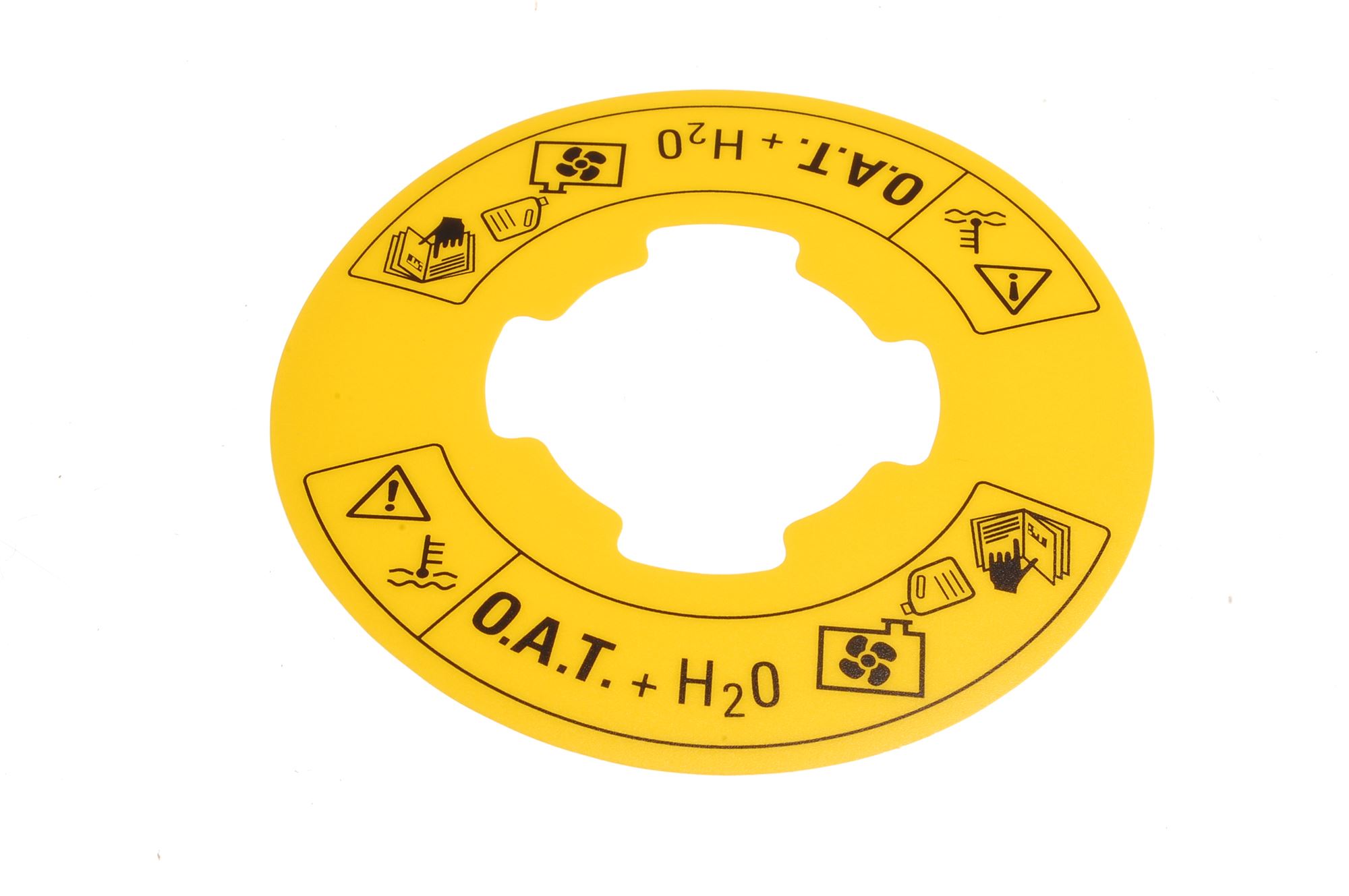 Label - Coolant Warning - Yellow - PAK100380A