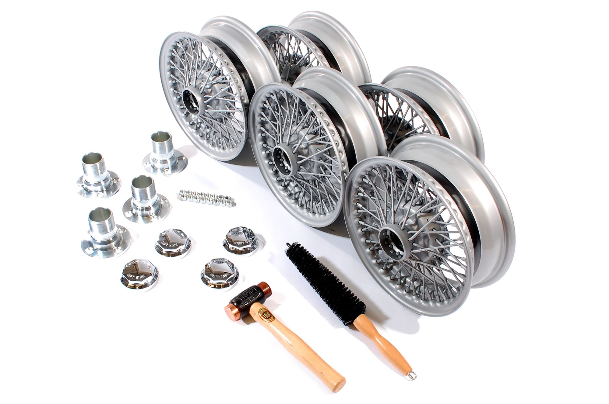 MWS Centre Lock Wire Wheels - 4.5 x 13 Octagonal - RL1201EC