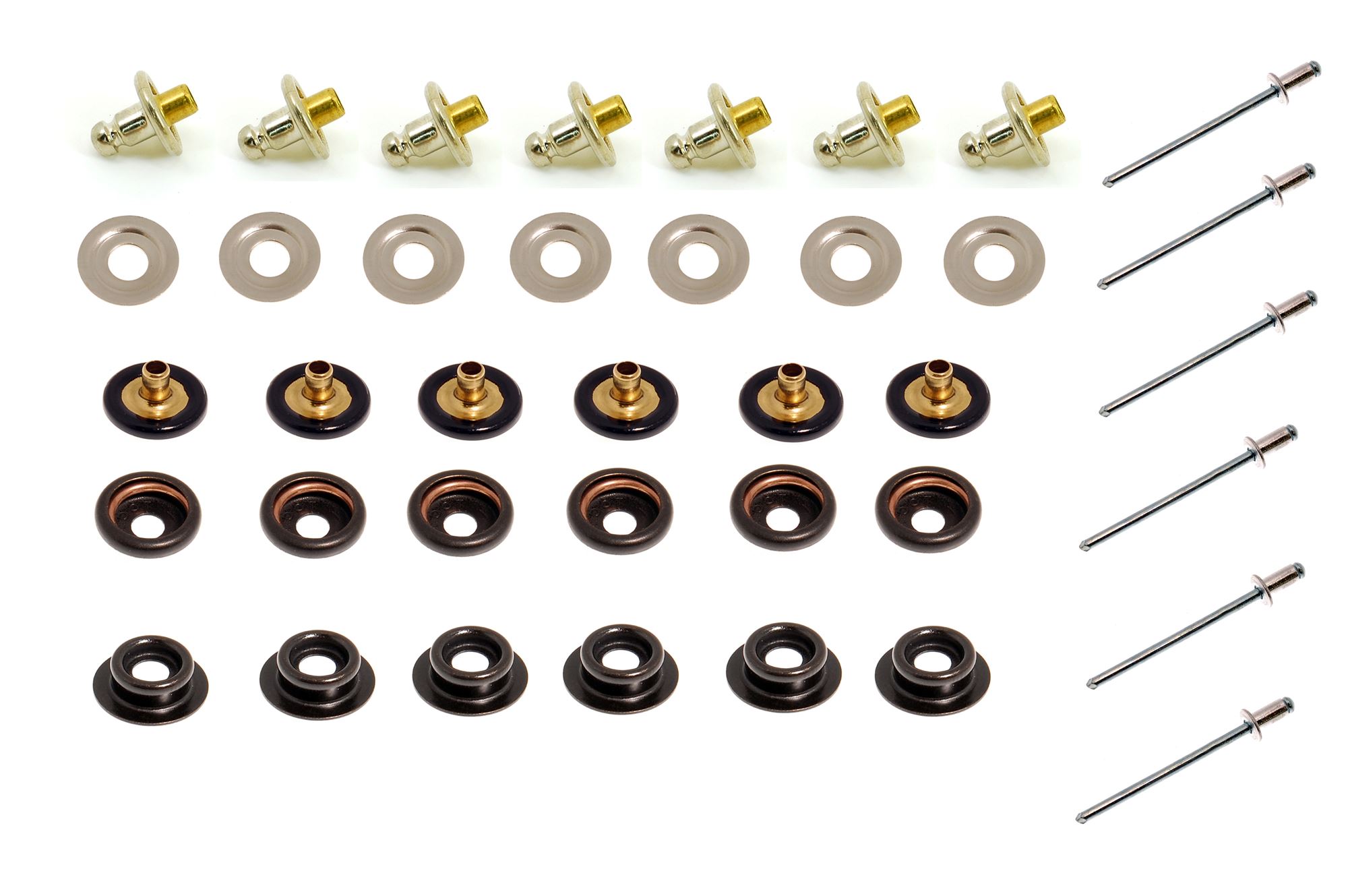 Hood Popper & Peg Kit With Black Poppers - RF4213