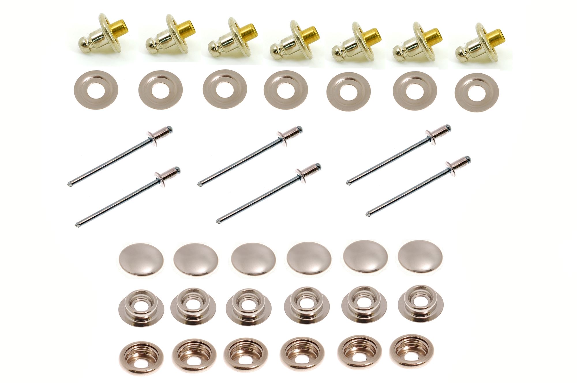 Hood Popper & Peg Kit With Silver Poppers - RF4213S