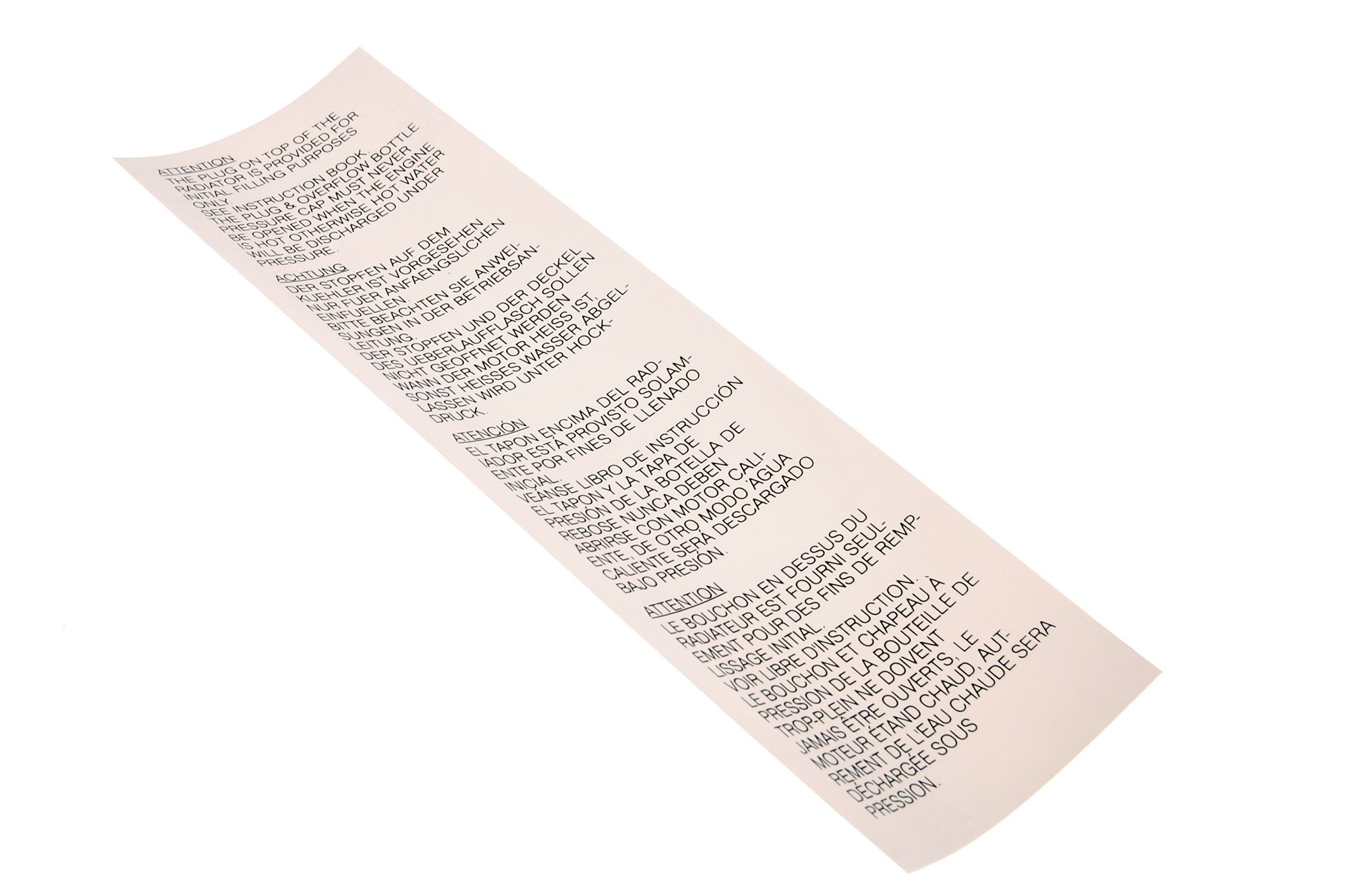 Air Cleaner Label - RS1404 | Rimmer Bros