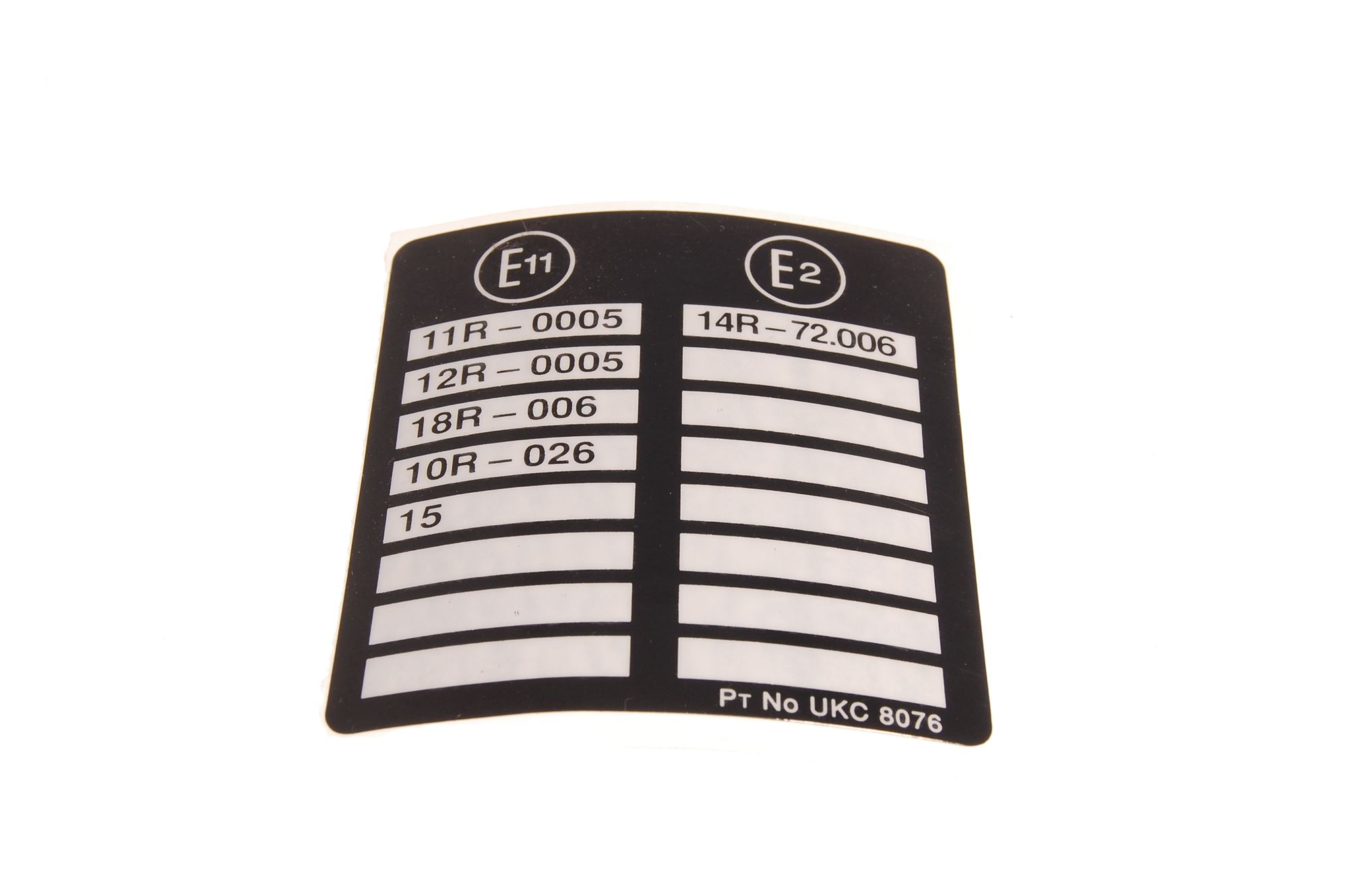 E11/E2 Label - RS1406 | Rimmer Bros