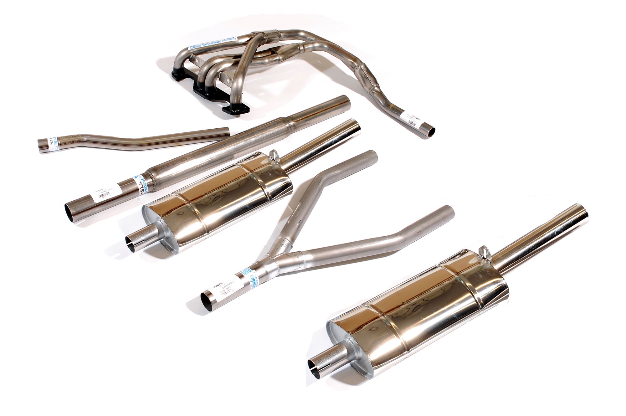 Stainless Steel Sports Twin Box Exhaust System - RL1522SS