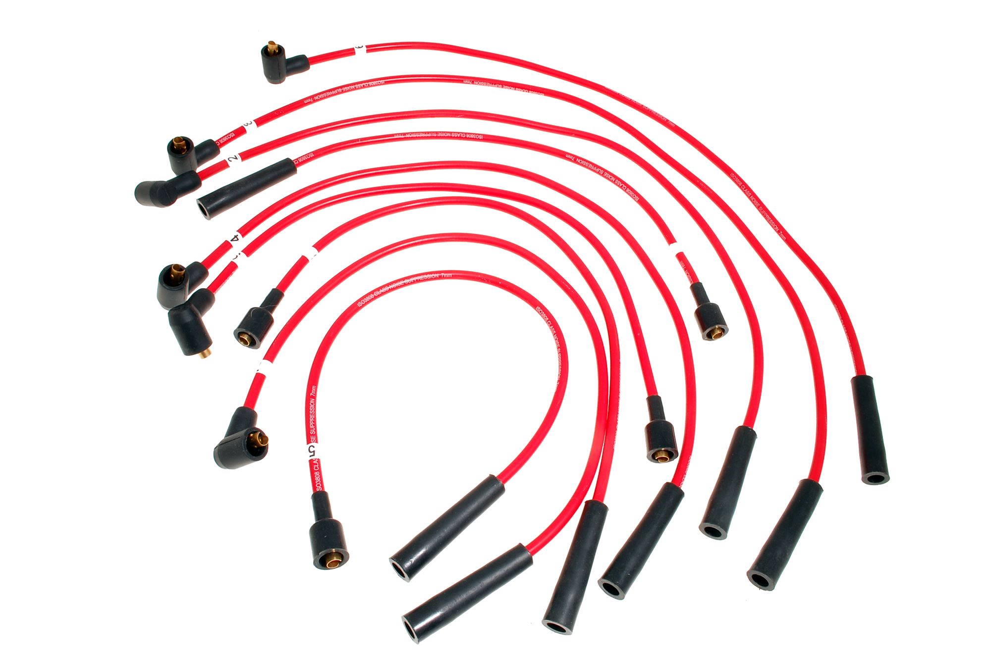 V8 Plug Lead Set - Silicone - Red - RTC6551P1S - OEM