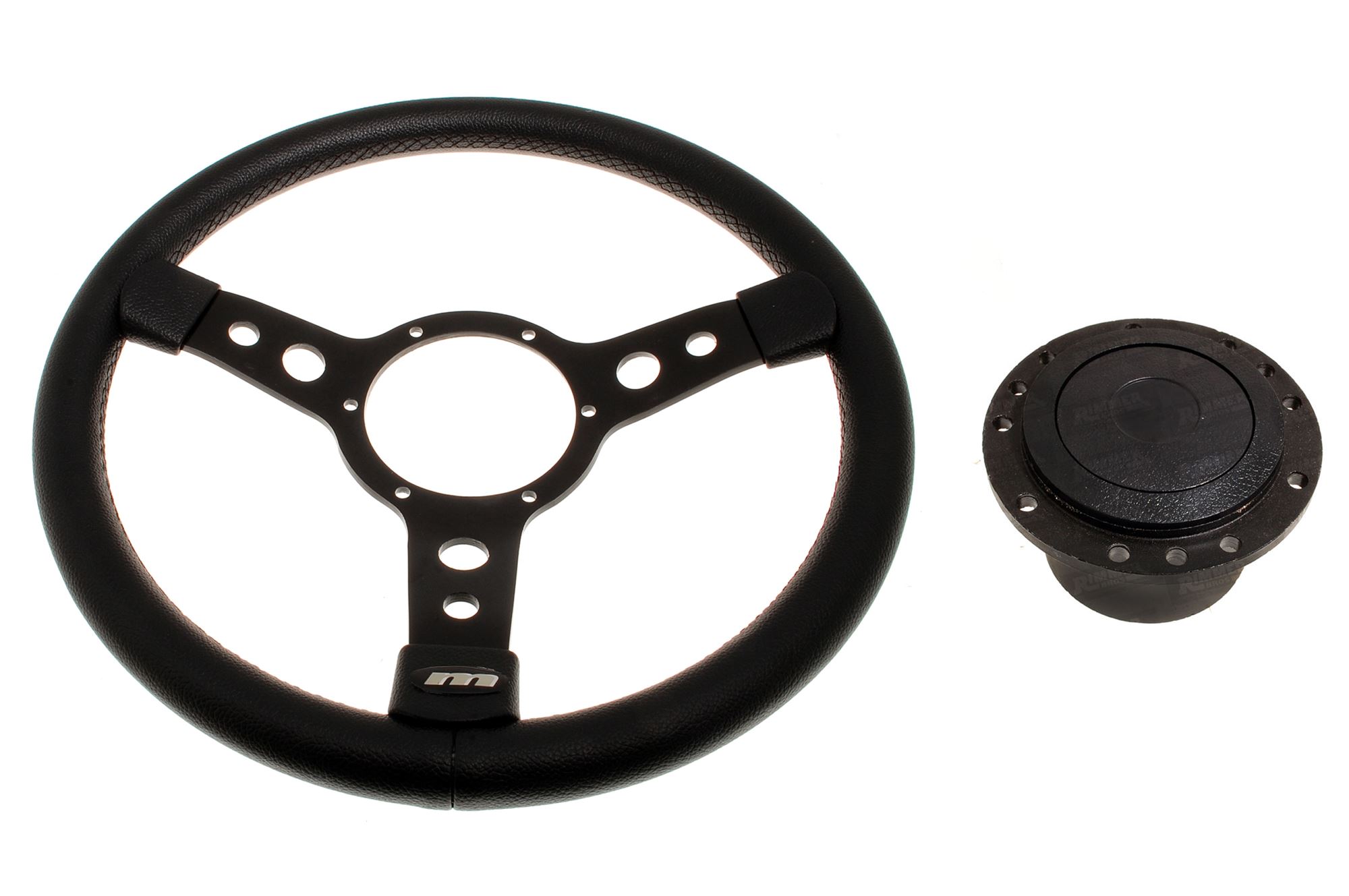 Mountney Traditional 14 Inch Vinyl Steering Wheel with Black Centre ...