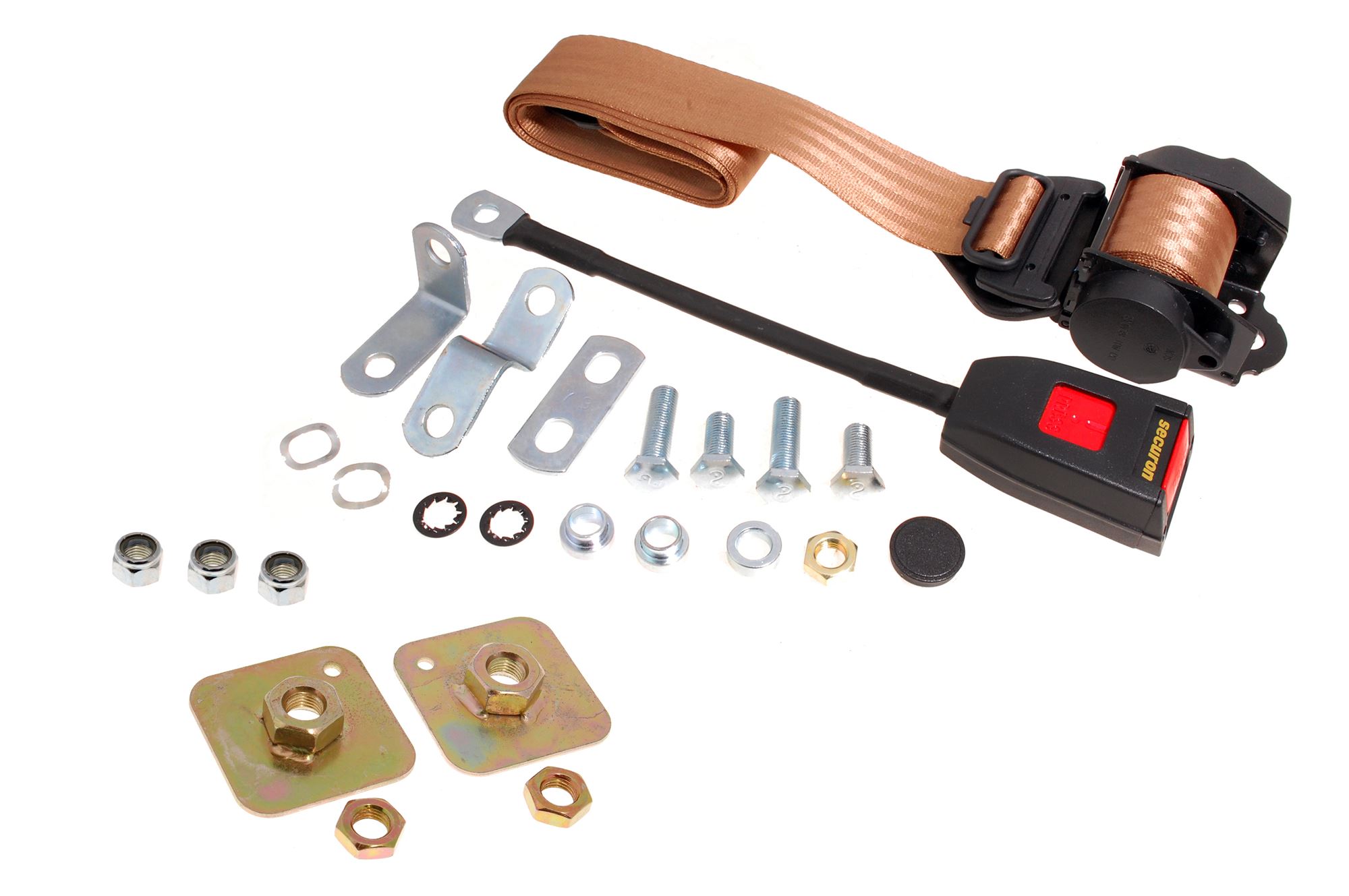 Front Seat Belt Kit - 3 Point Inertia Reel - Each - Beige - RH5159BEIGE ...