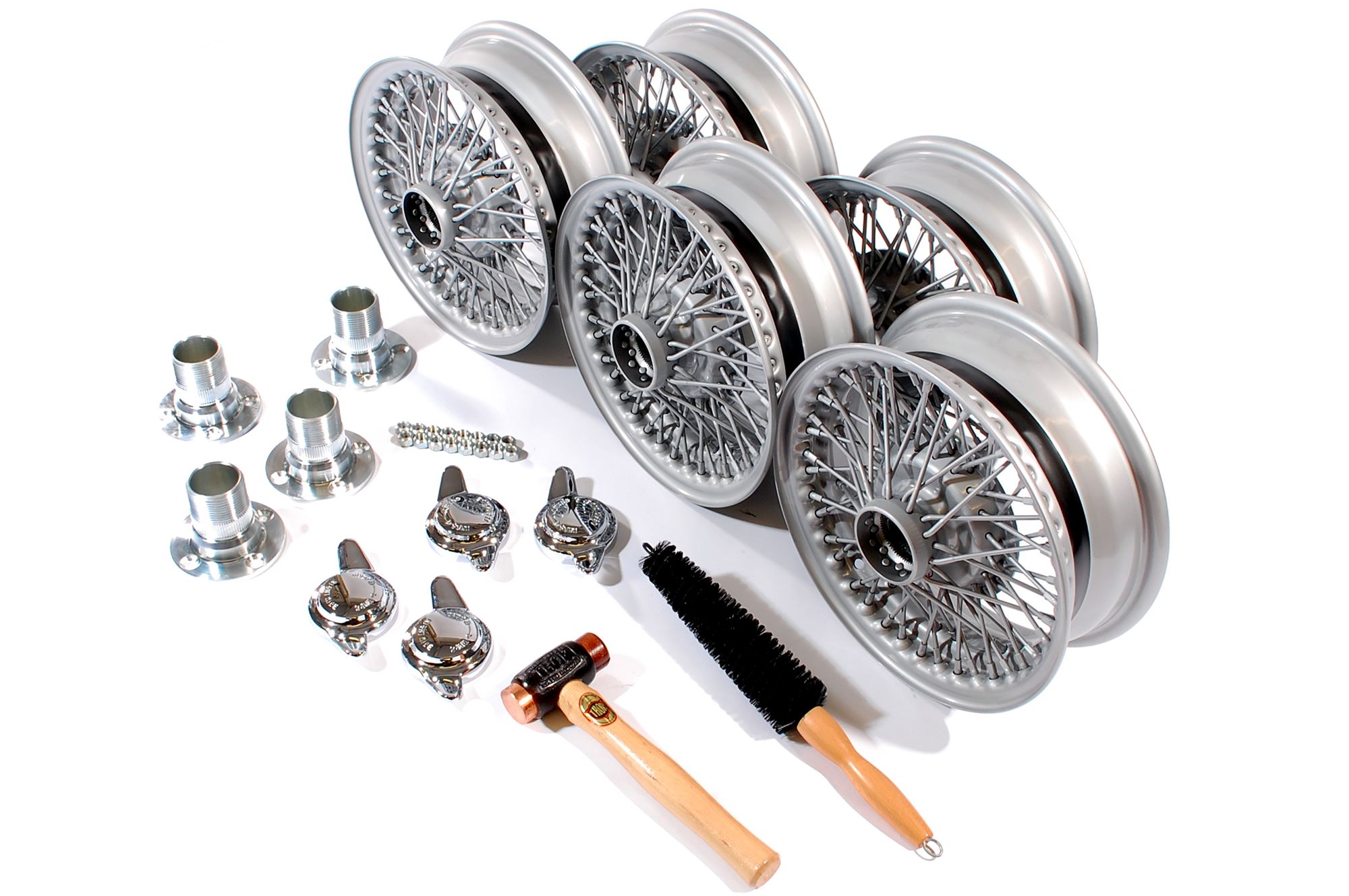 MWS Centre Lock Wire Wheels - 4.5 x 13 Two Eared - RL1201