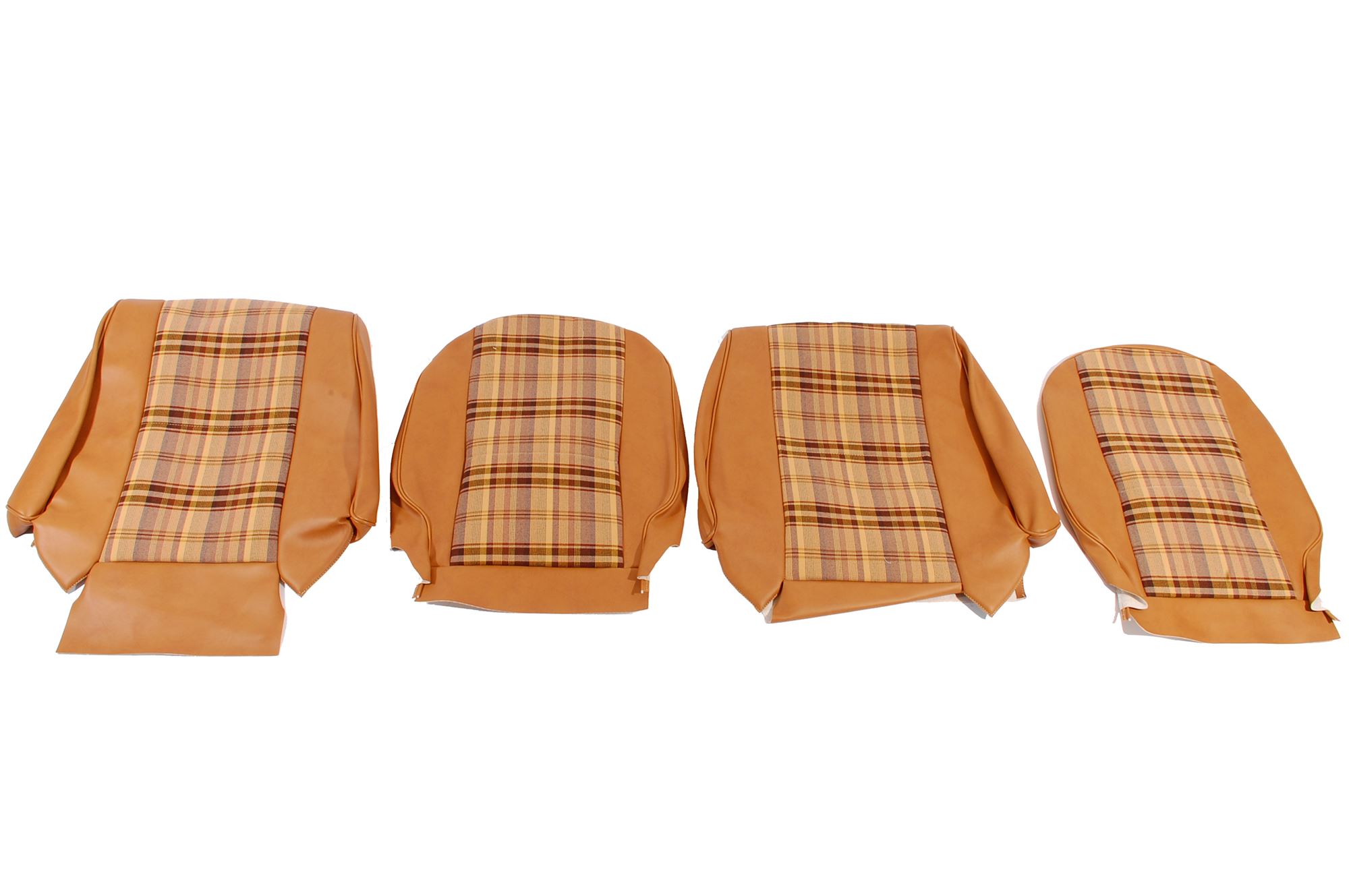 Triumph TR7 Seat Trim Cover Kit - Tan/Tan Check - RB7366TAN