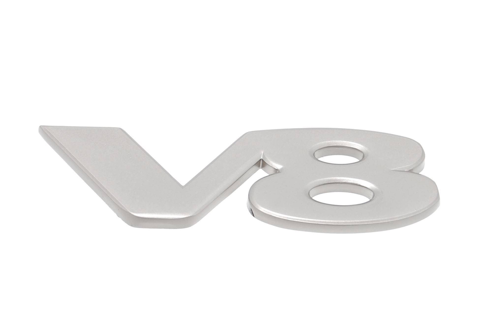 V8 Badge - Silver - BRC6484 | Rimmer Bros