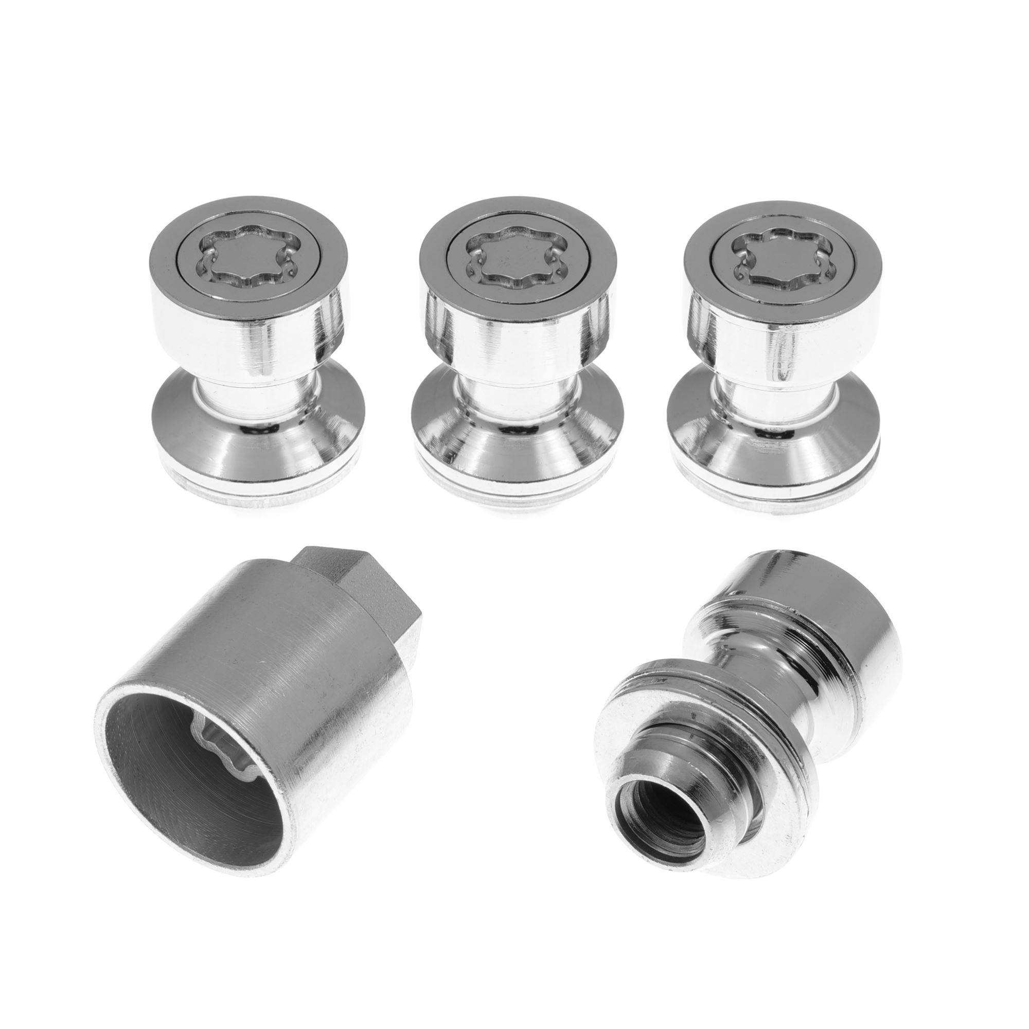 Locking Wheel Nut Set Chrome Flat Type - C2D42934 - Genuine