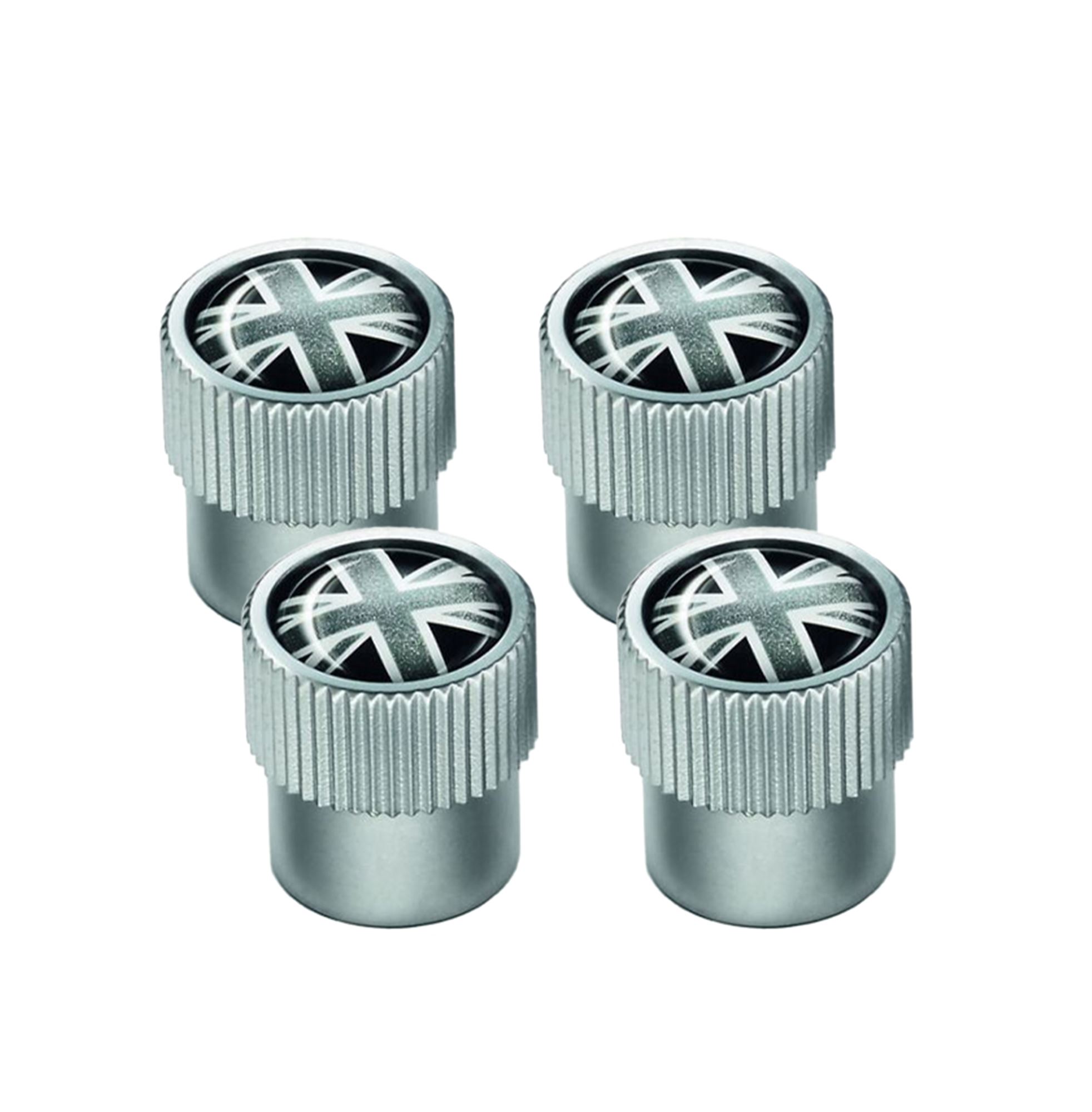 Valve Cap Set Black Union Jack Flag - C2D60780 - Genuine