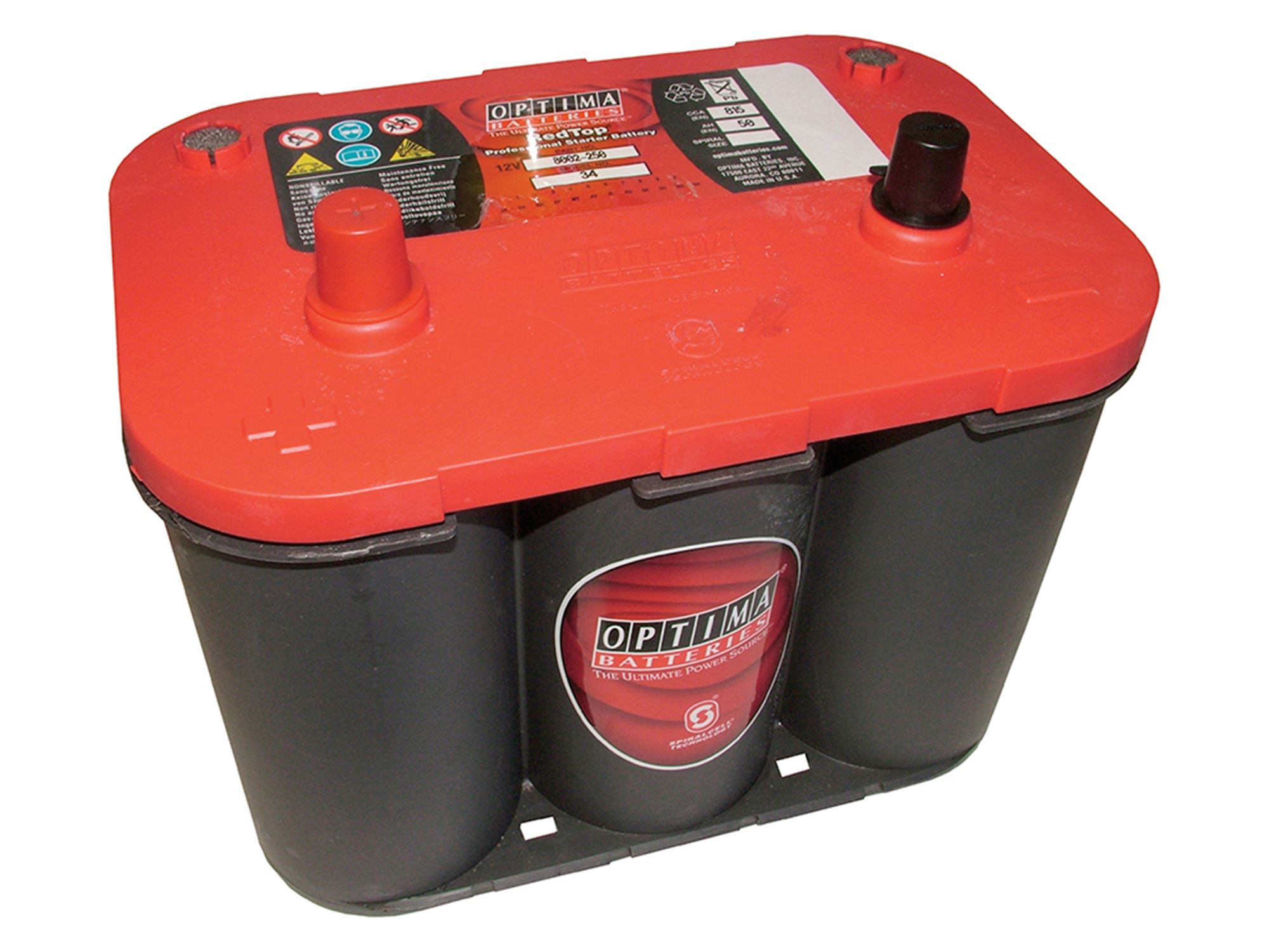 Red Top Battery (top terminals) - DB1019 - Optima | Rimmer Bros