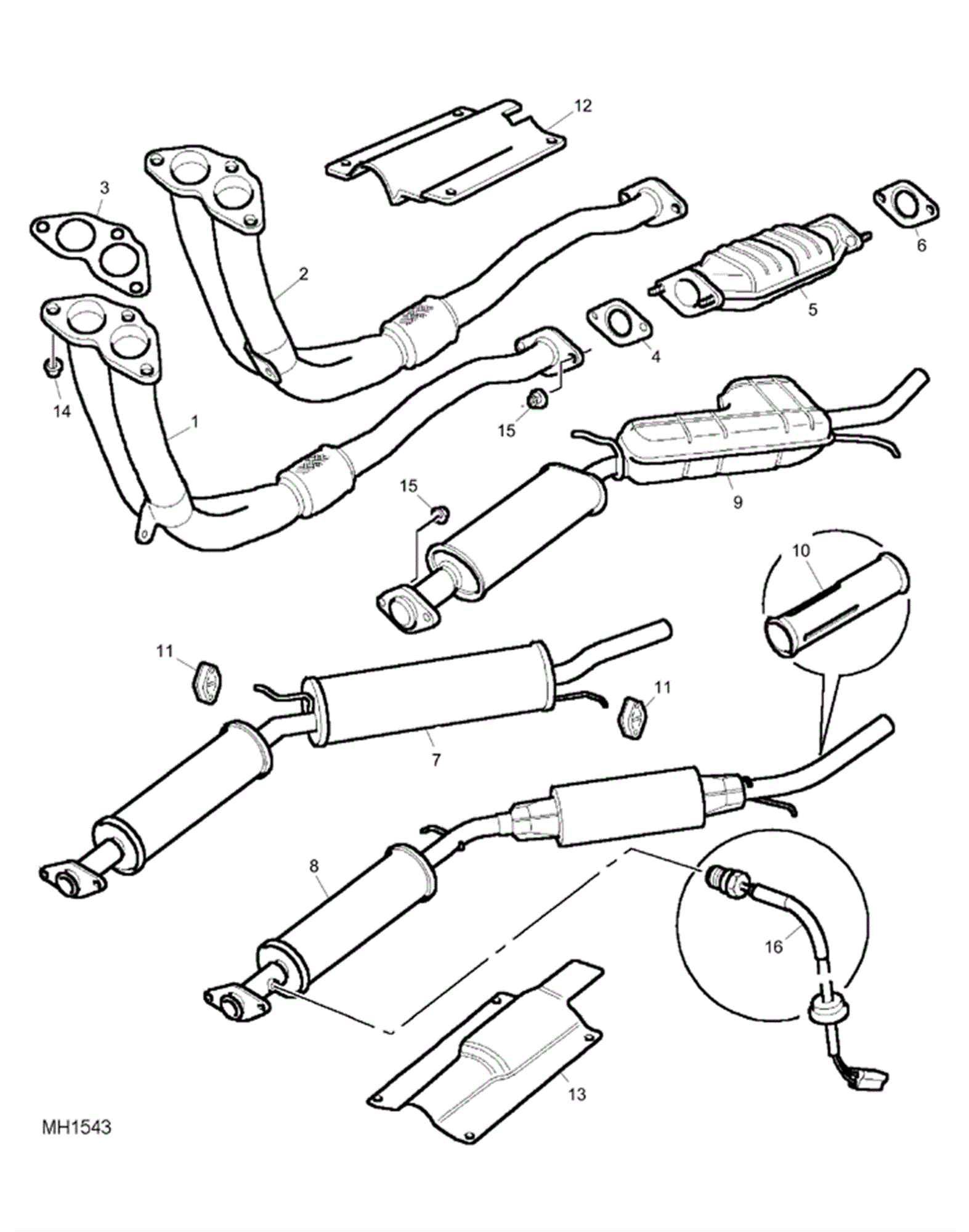Rover Mini Exhaust System - SPi & MPi from BD134455