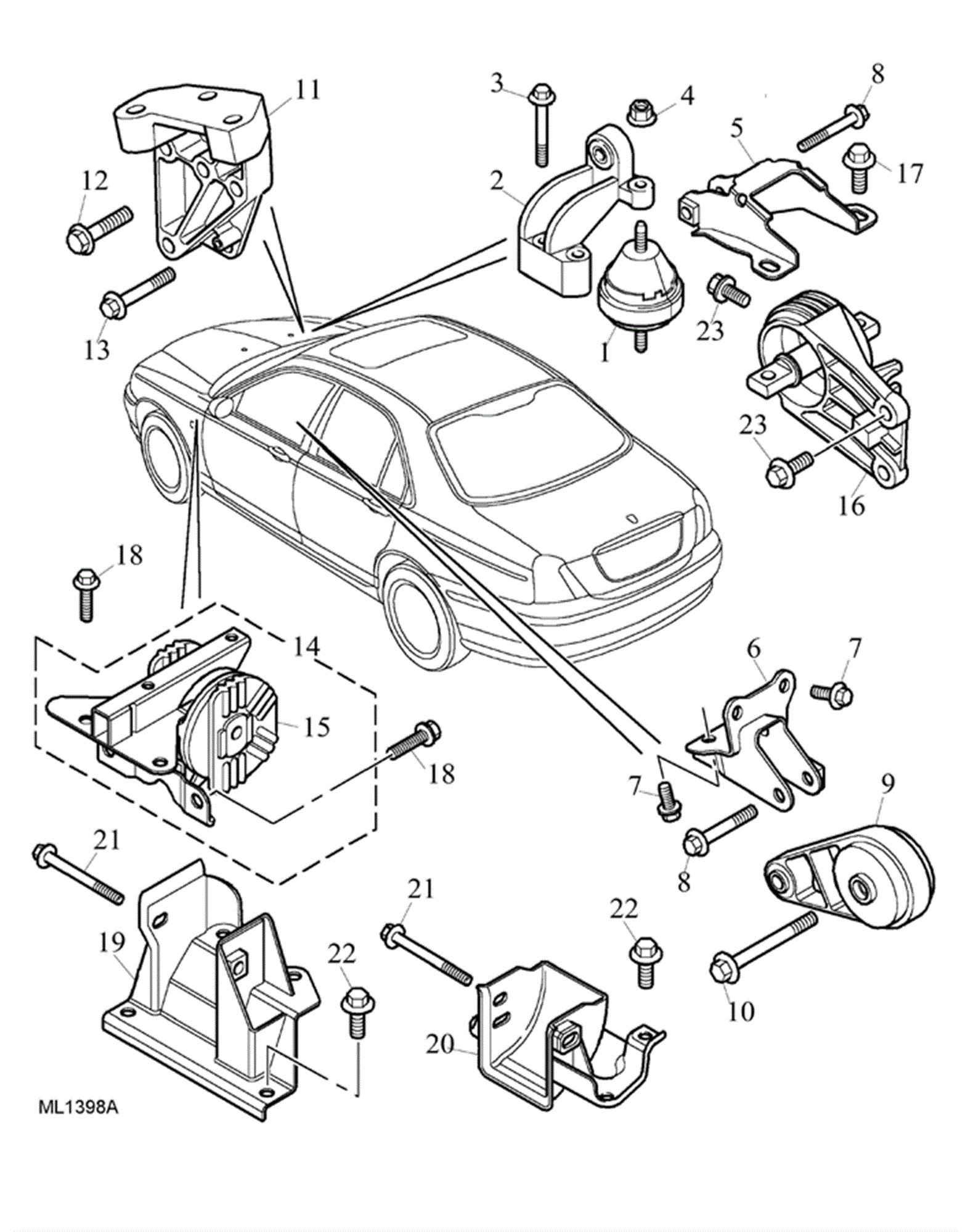 Rover 75/MG ZT Engine Mountings - 1800 4 Cylinder Petrol K Series ...
