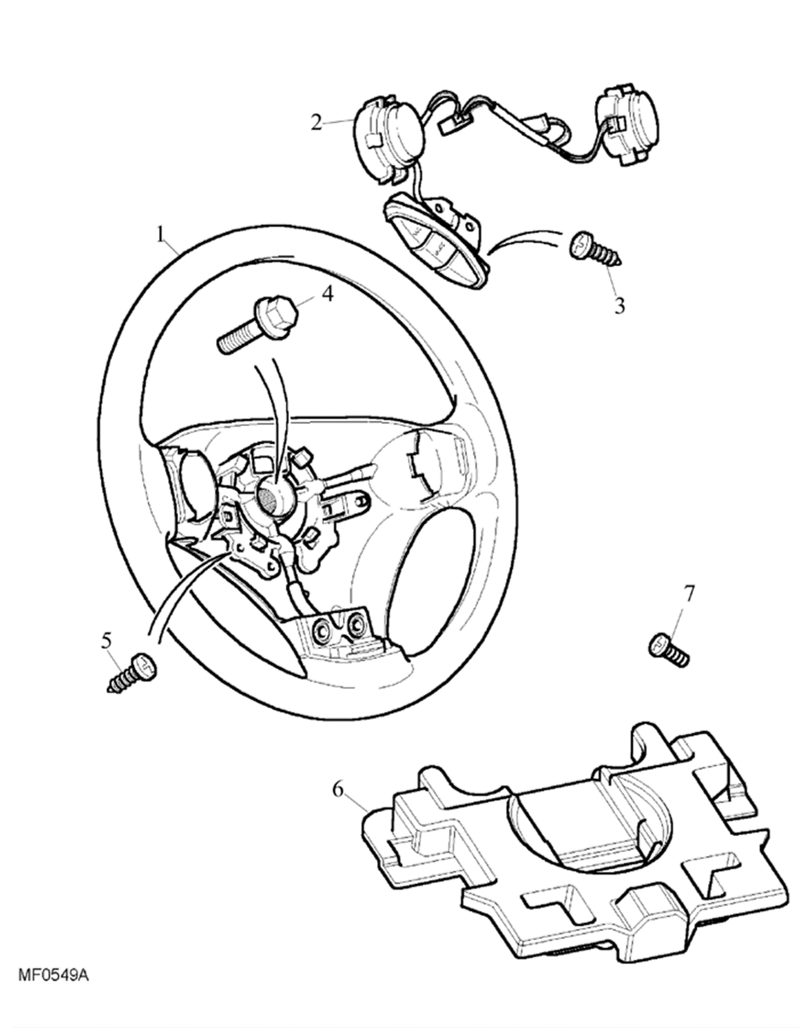 Rover 75/MG ZT Steering Wheel except Cruise Control