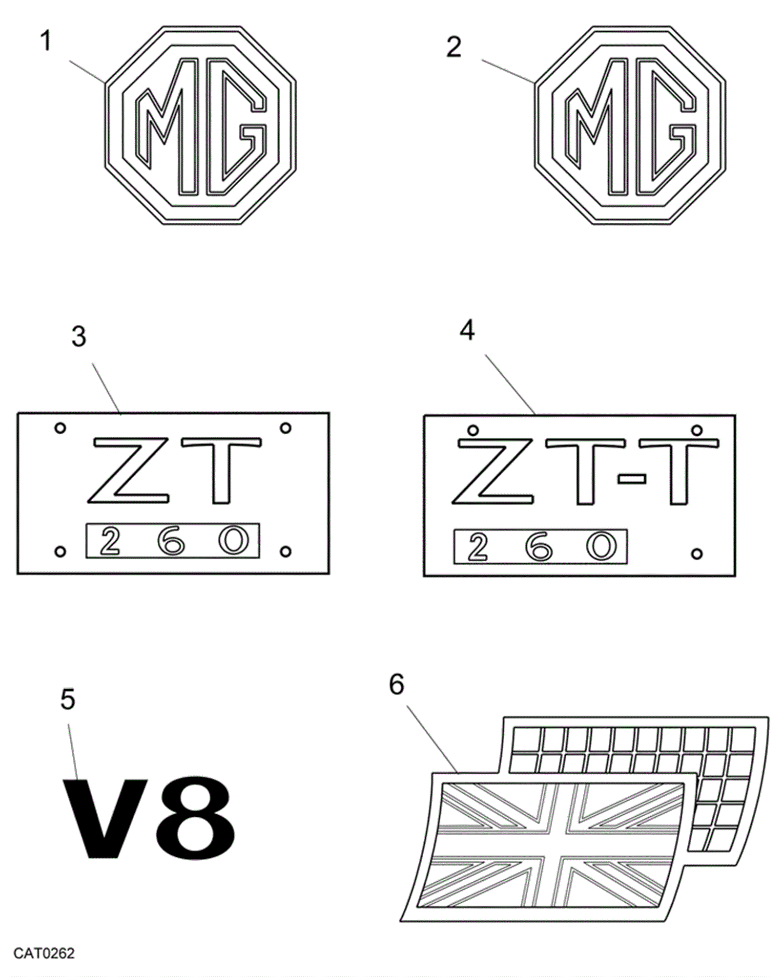 Rover 75 V8/MG ZT260 Badges | Rimmer Bros