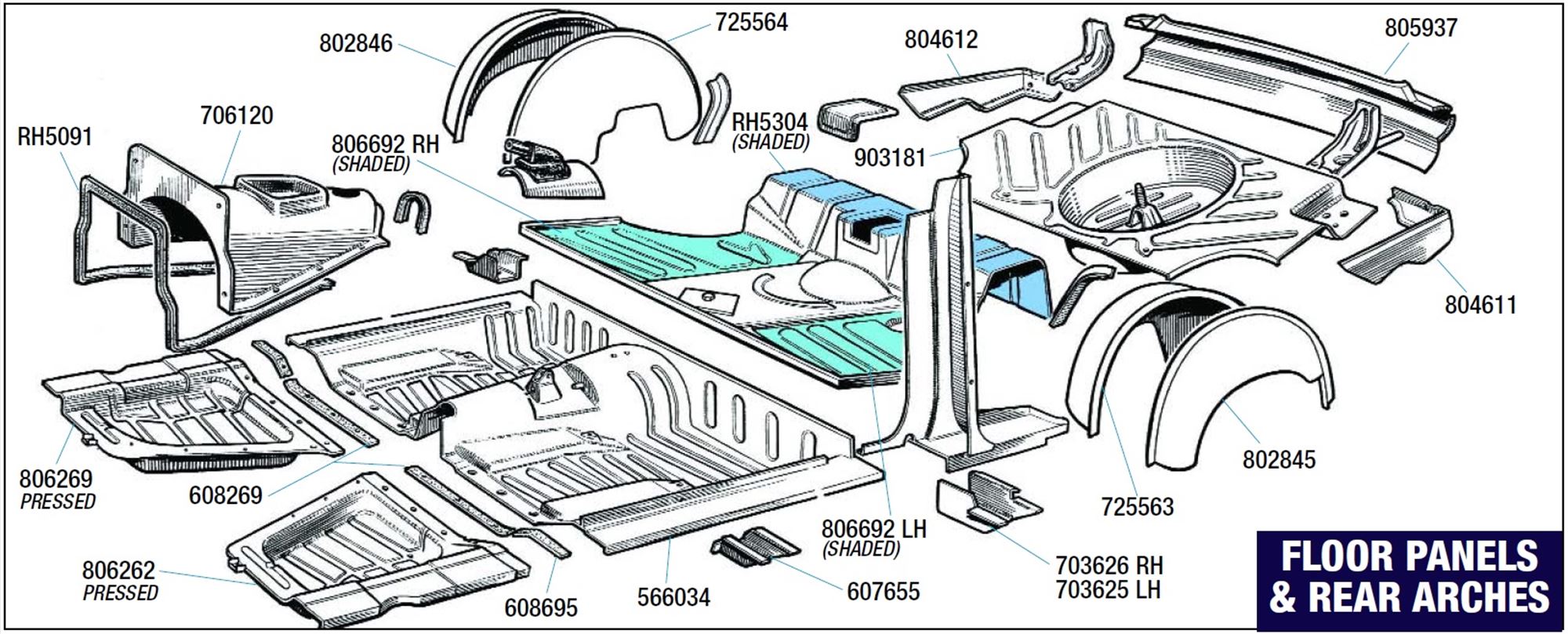 Triumph Herald Floor Panels and Rear Arches | Rimmer Bros