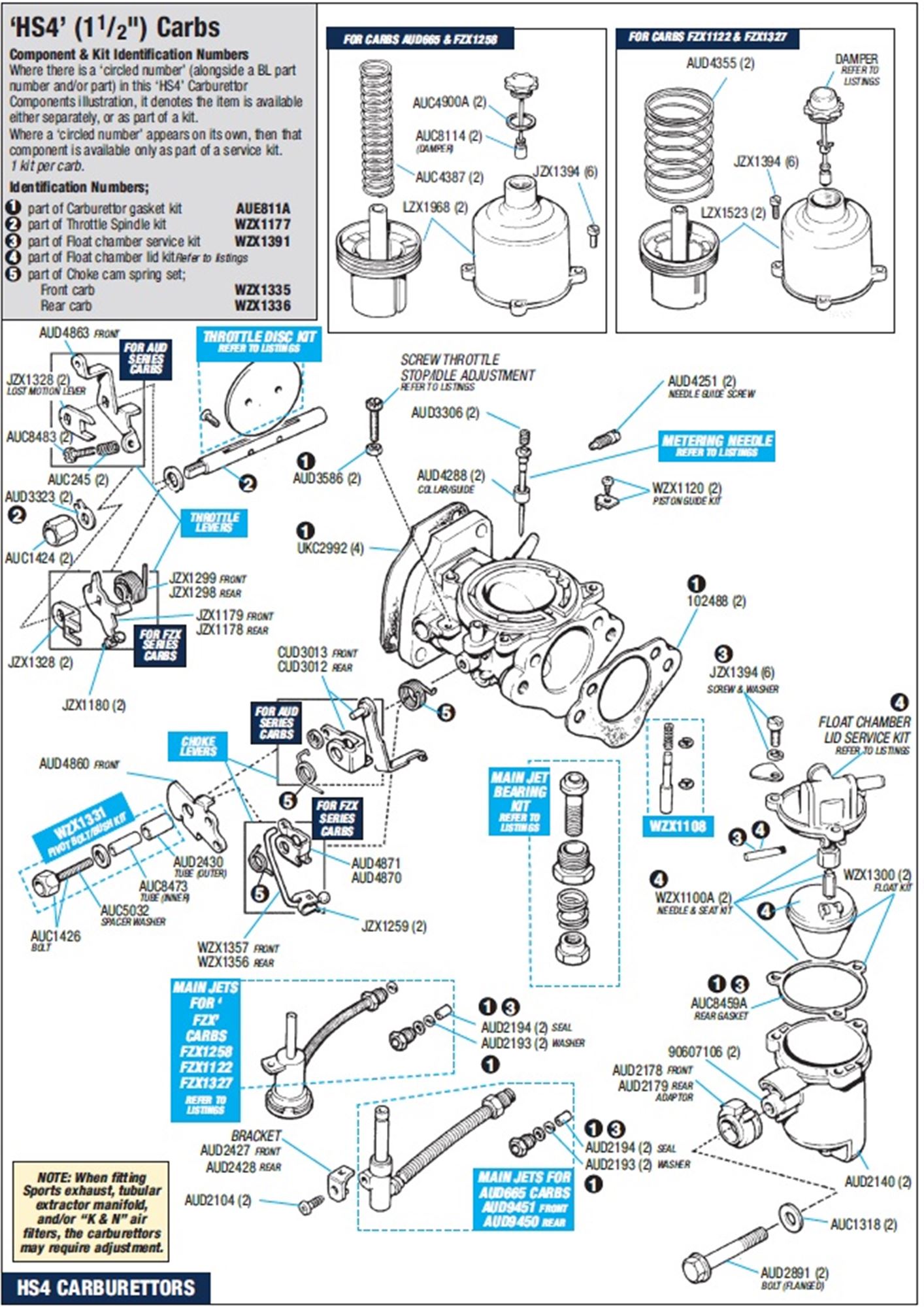 HS4 Carb - Dashpot, Piston, Spring & Damper - 1500 Engines