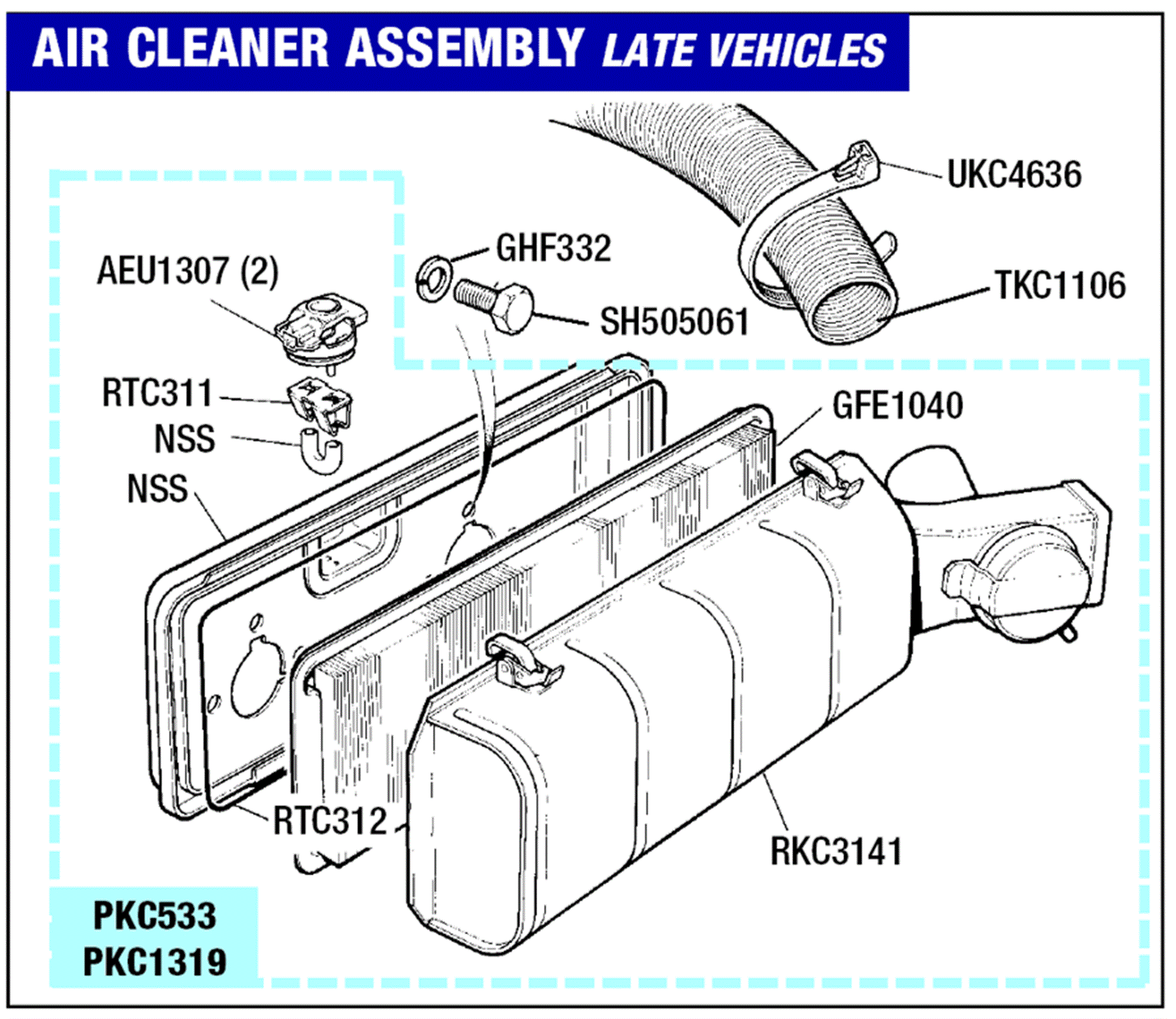 Air Cleaner Assembly - Standard (Vehicles 1978 on)