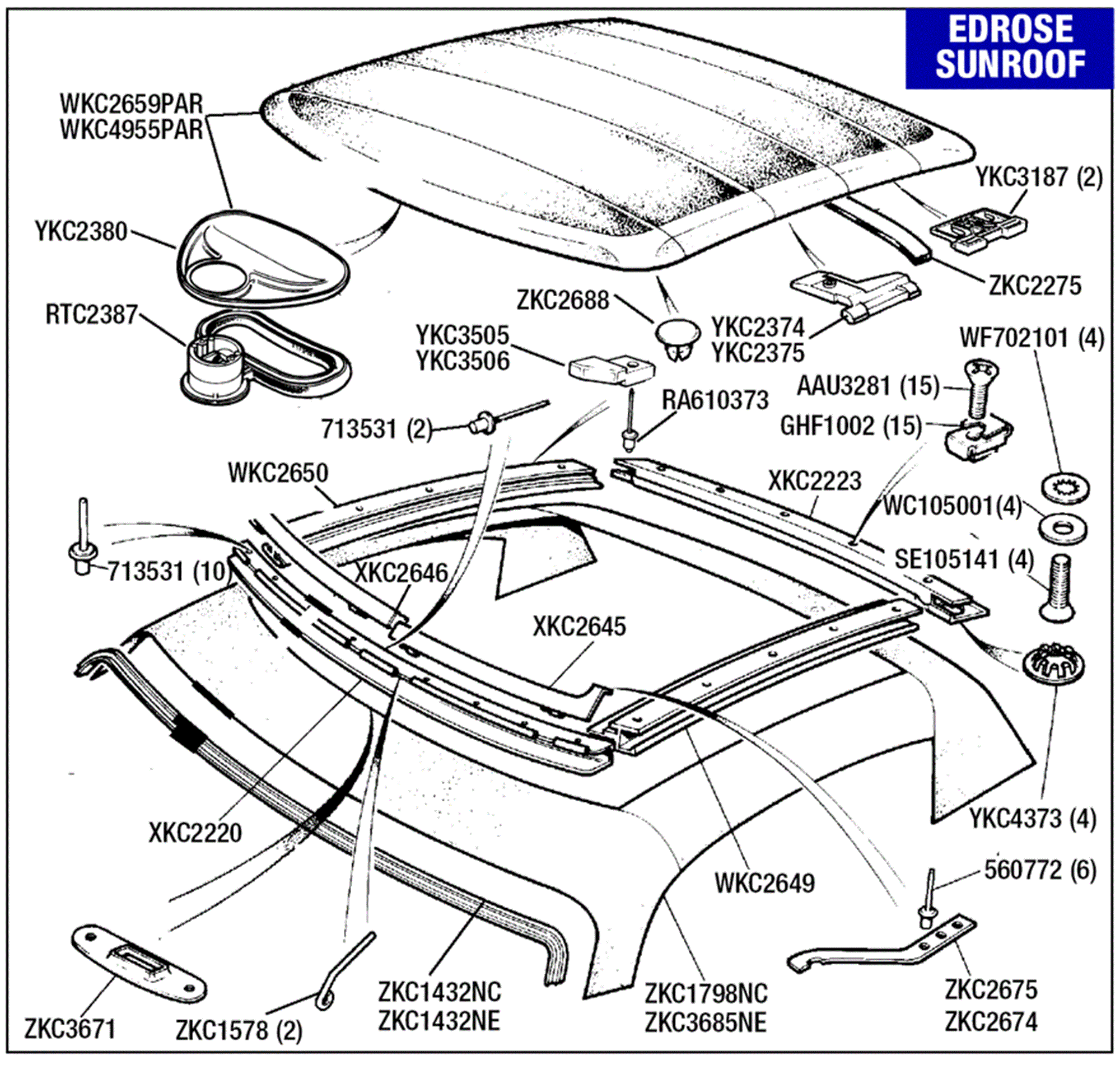 Triumph TR7 Sunroof (Edrose) | Rimmer Bros