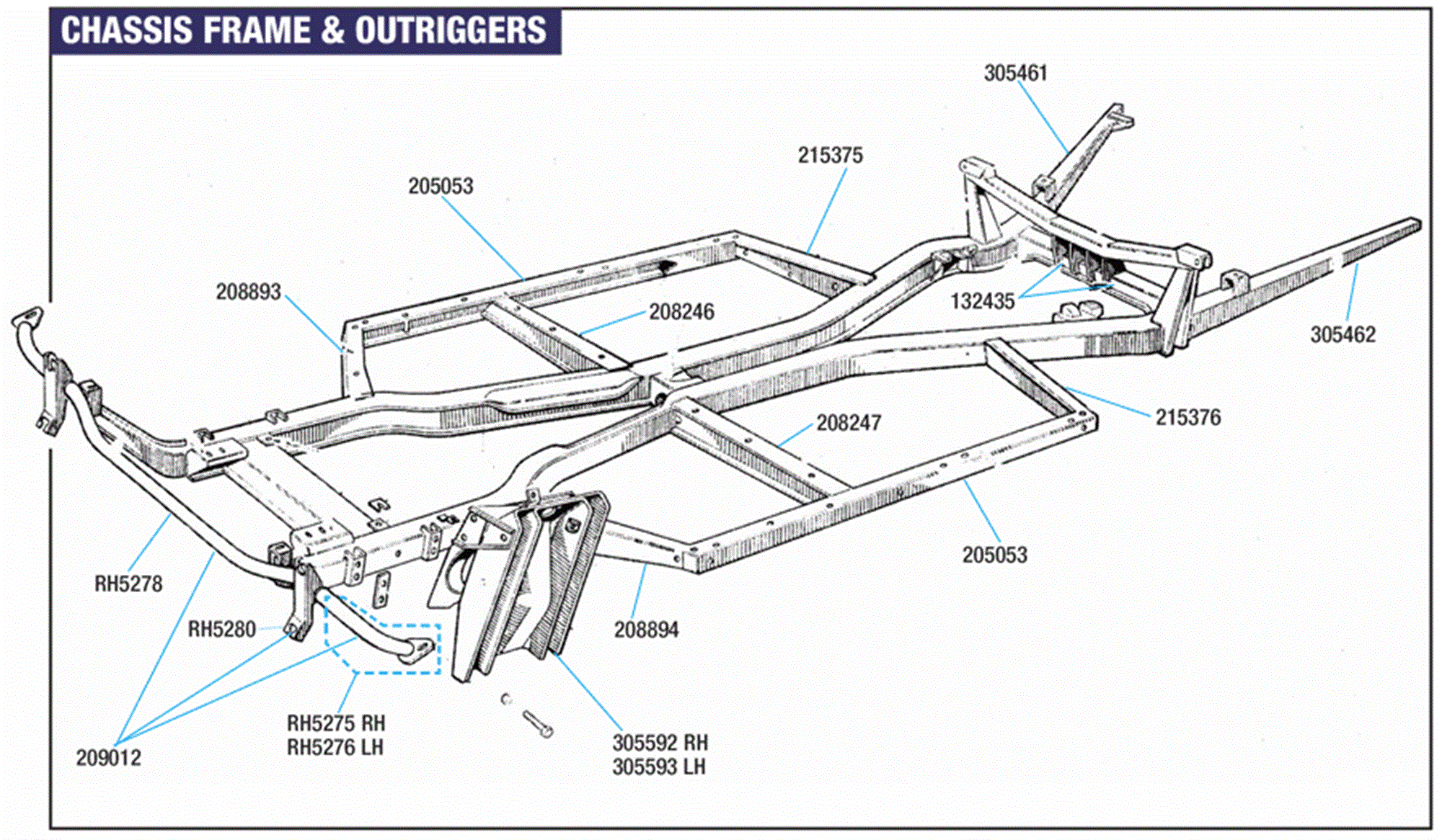 Triumph Vitesse Chassis Frame & Outriggers | Rimmer Bros