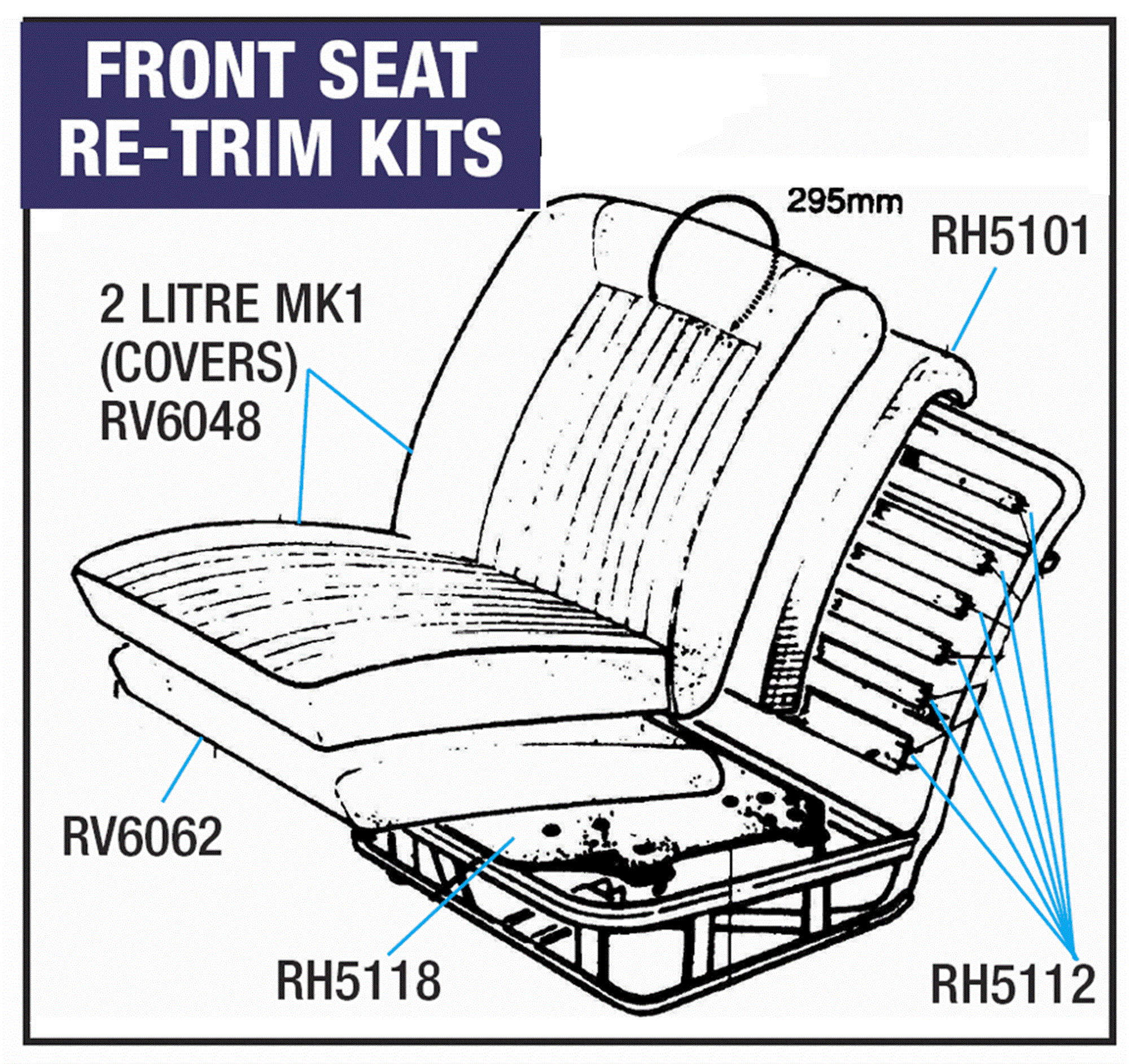 Front Seats and Re-Trim Kits - 2 Litre MK1 Models