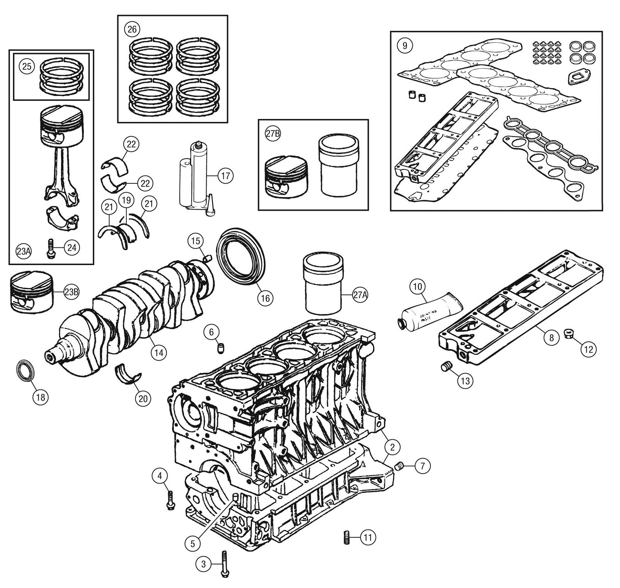 MGF and MG TF Cylinder Block Components | Rimmer Bros