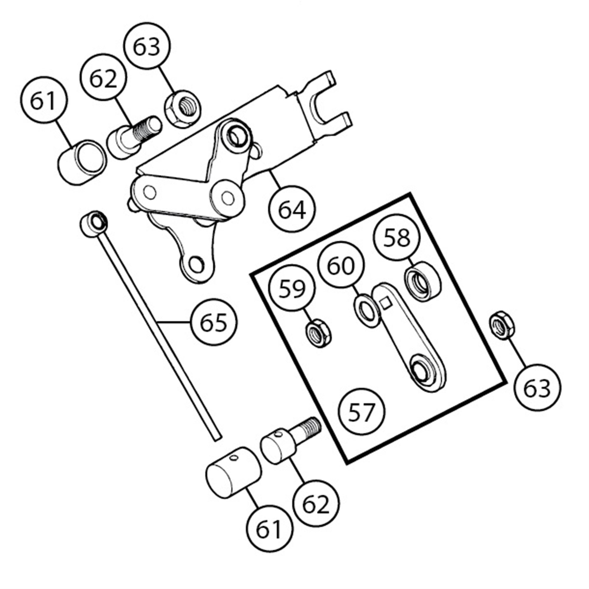 Gear Selector Linkage - MGF up to VIN YD533876 - Adjustable
