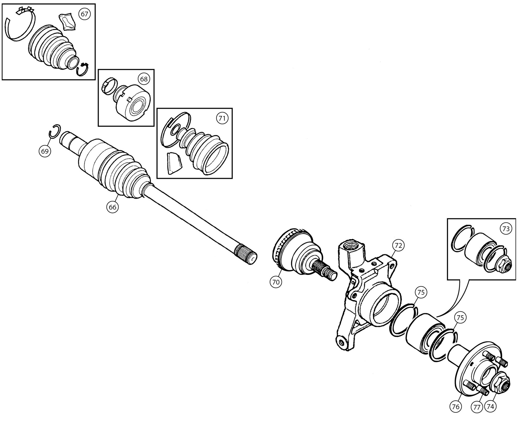 MGF Rear Driveshaft and Rear Hub | Rimmer Bros