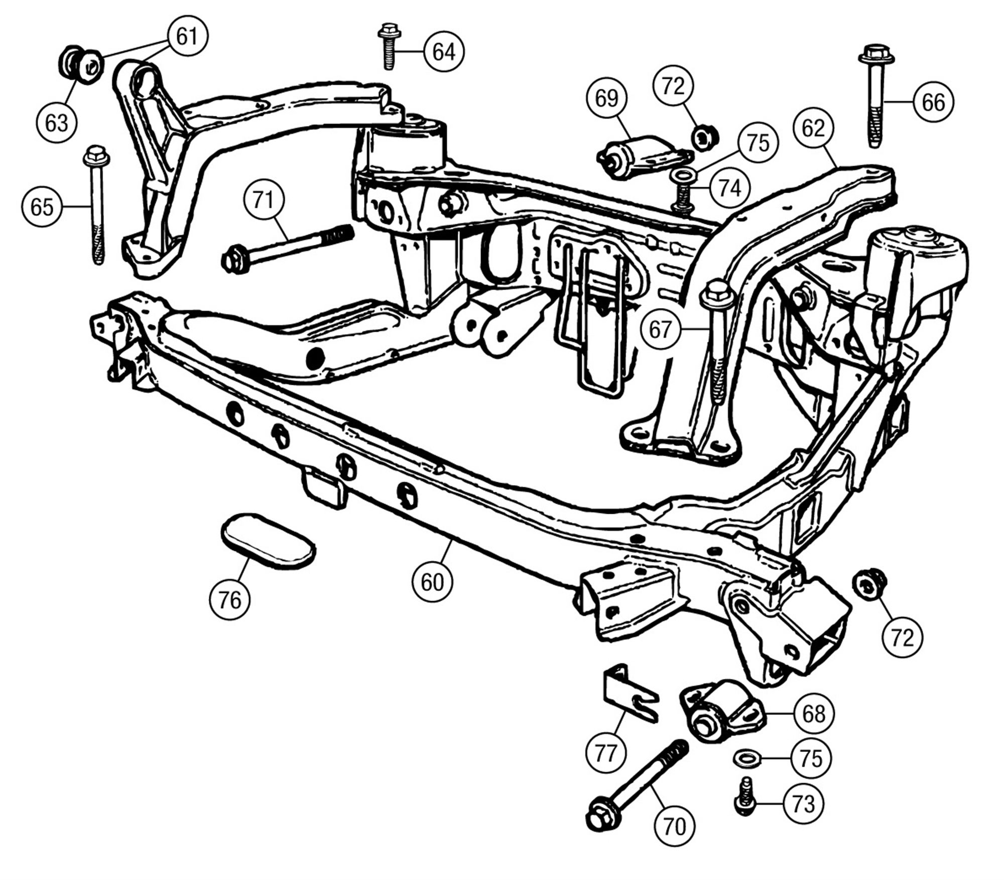 MG TF Rear Subframe | Rimmer Bros