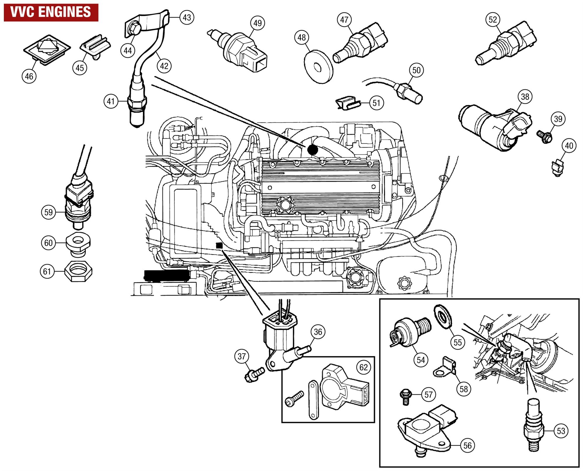 MGF and MG TF Engine Sensors - VVC | Rimmer Bros