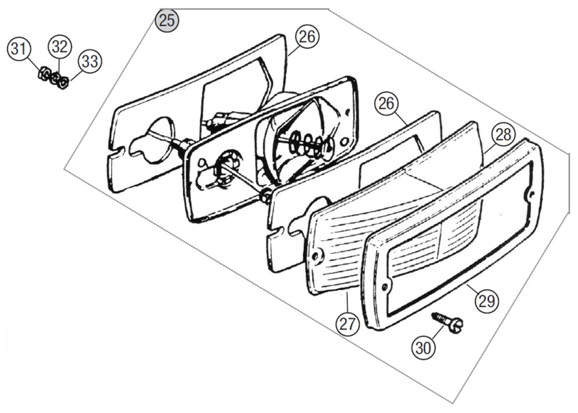 MGB Front Sidelamp Indicator - Chrome Bumper Models | Rimmer Bros