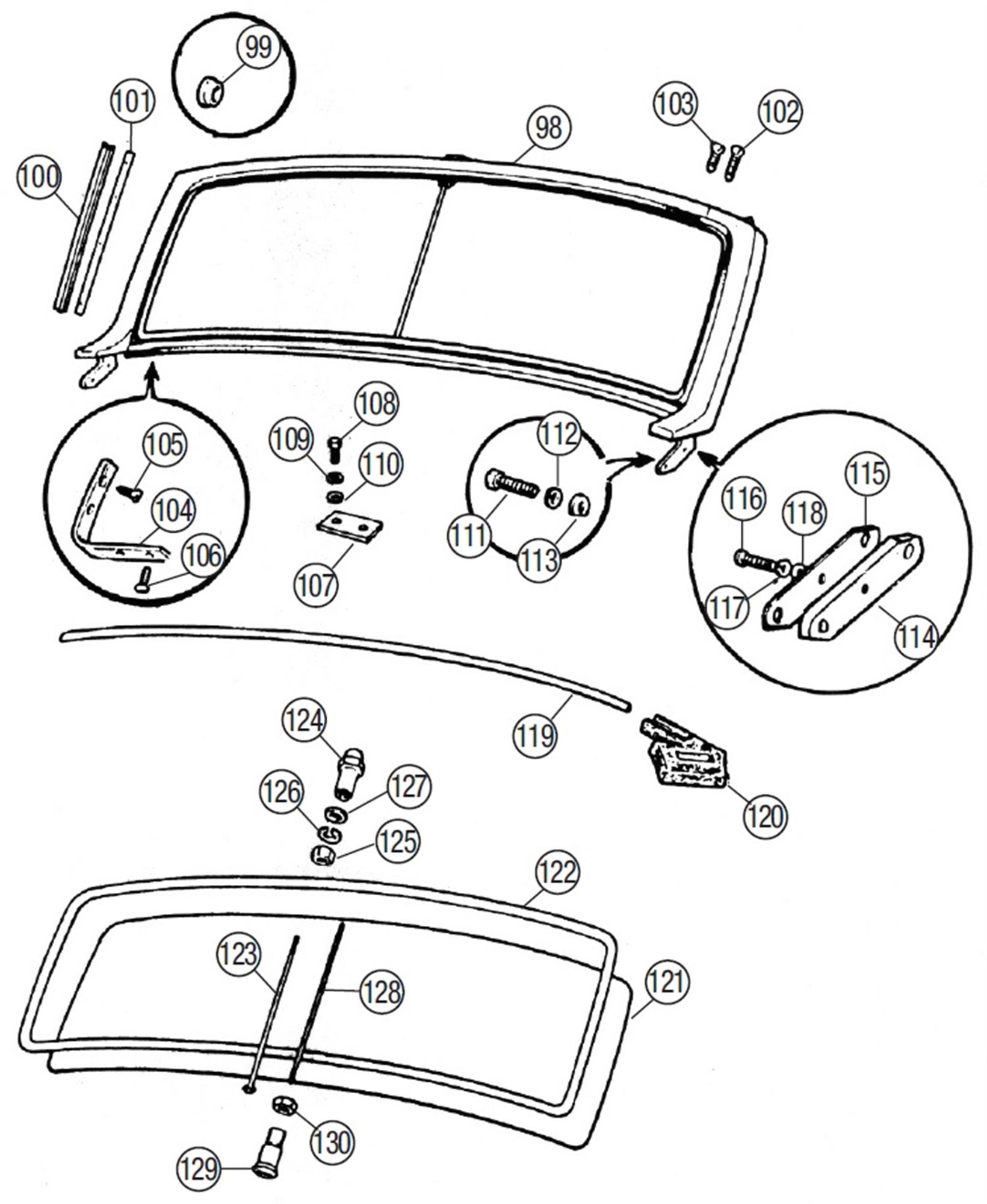 MGB Windscreen - Roadster Models | Rimmer Bros